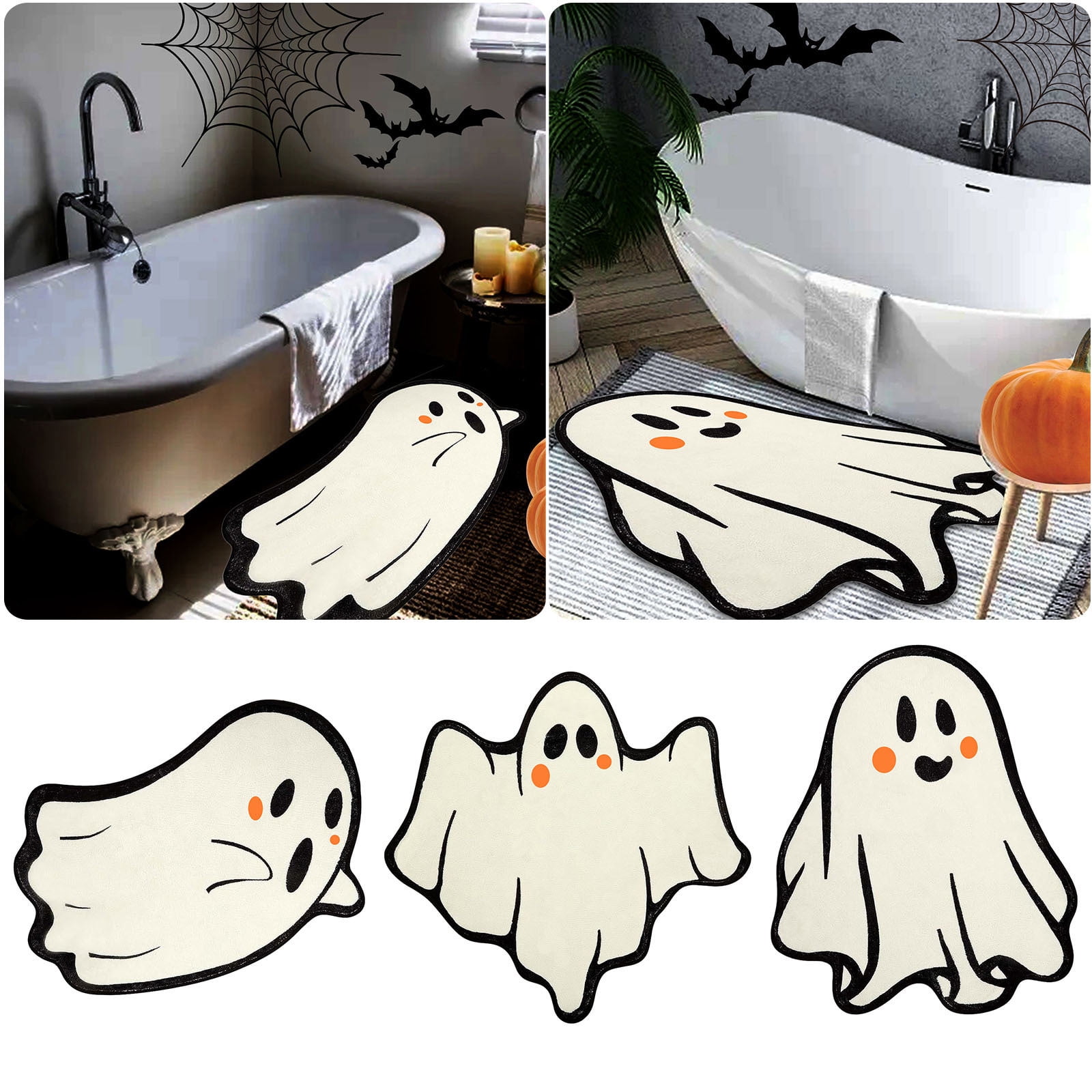 kkbbma Halloween Ghost Bath Mat Get It Today - Halloween Bathroom ...
