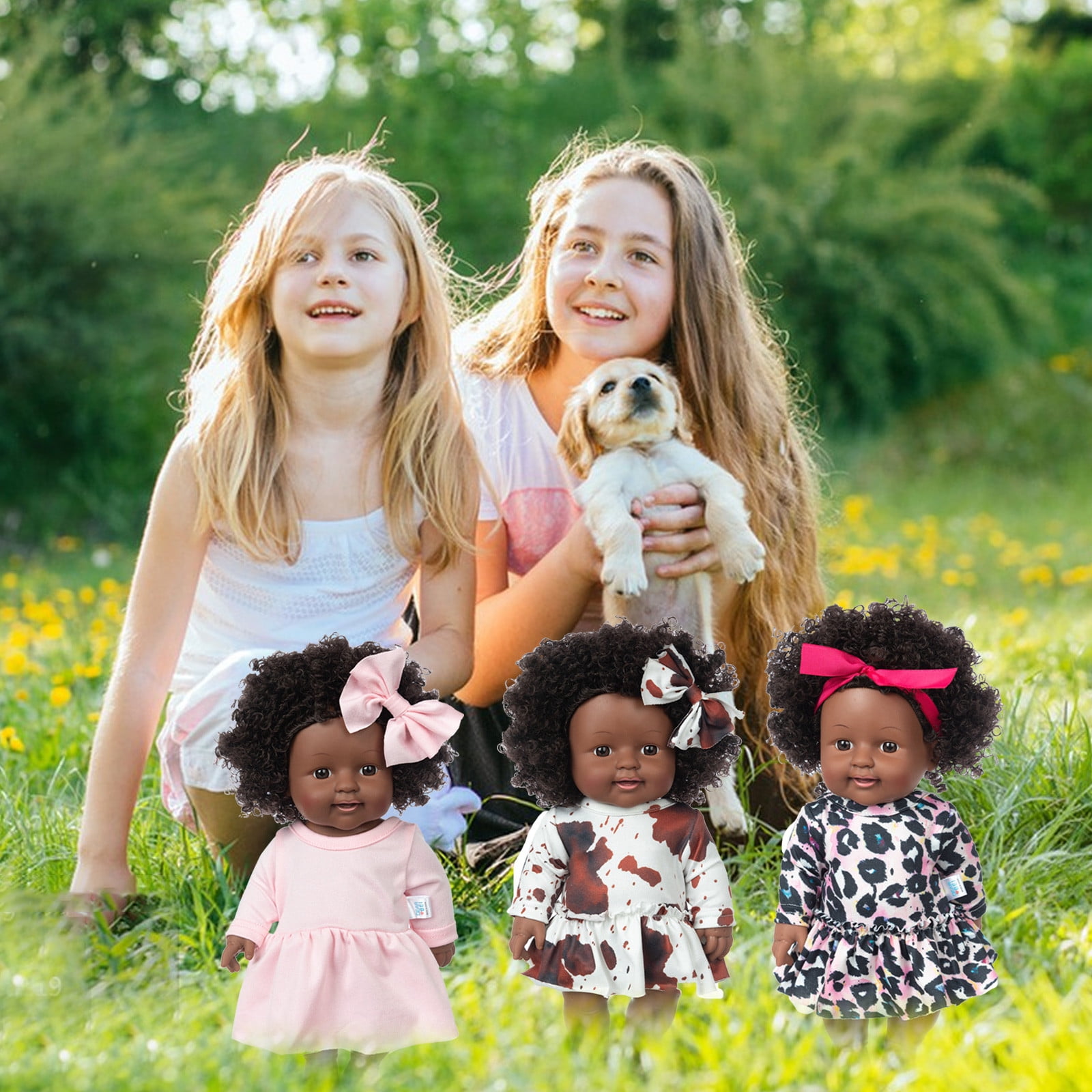 kkbbma Lifelike Baby Dolls Flash Deals - 12 Inch Black Baby Dolls With ...
