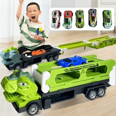 New Dinosaur Storage Carrier with Dinosaur Car and Helicopter - Walmart.com