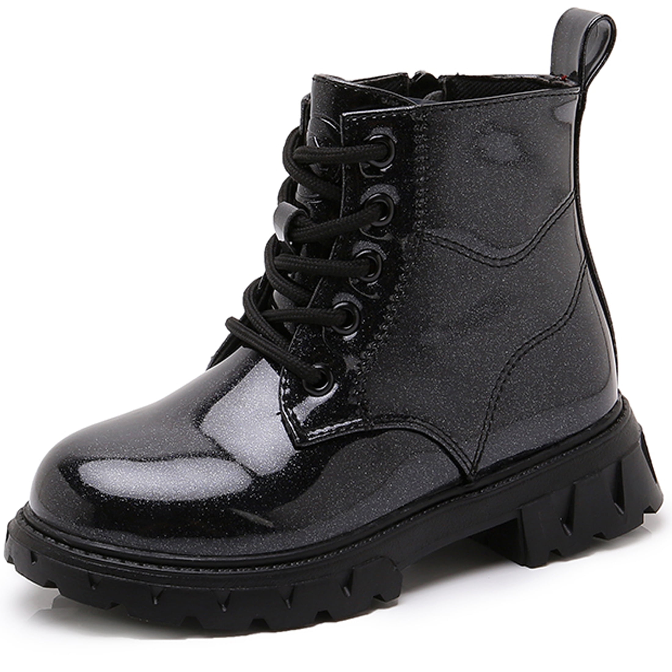 kkdom Unisex Kid's Combat Boots, Waterproof, Non-Slip, Easy On/Off ...