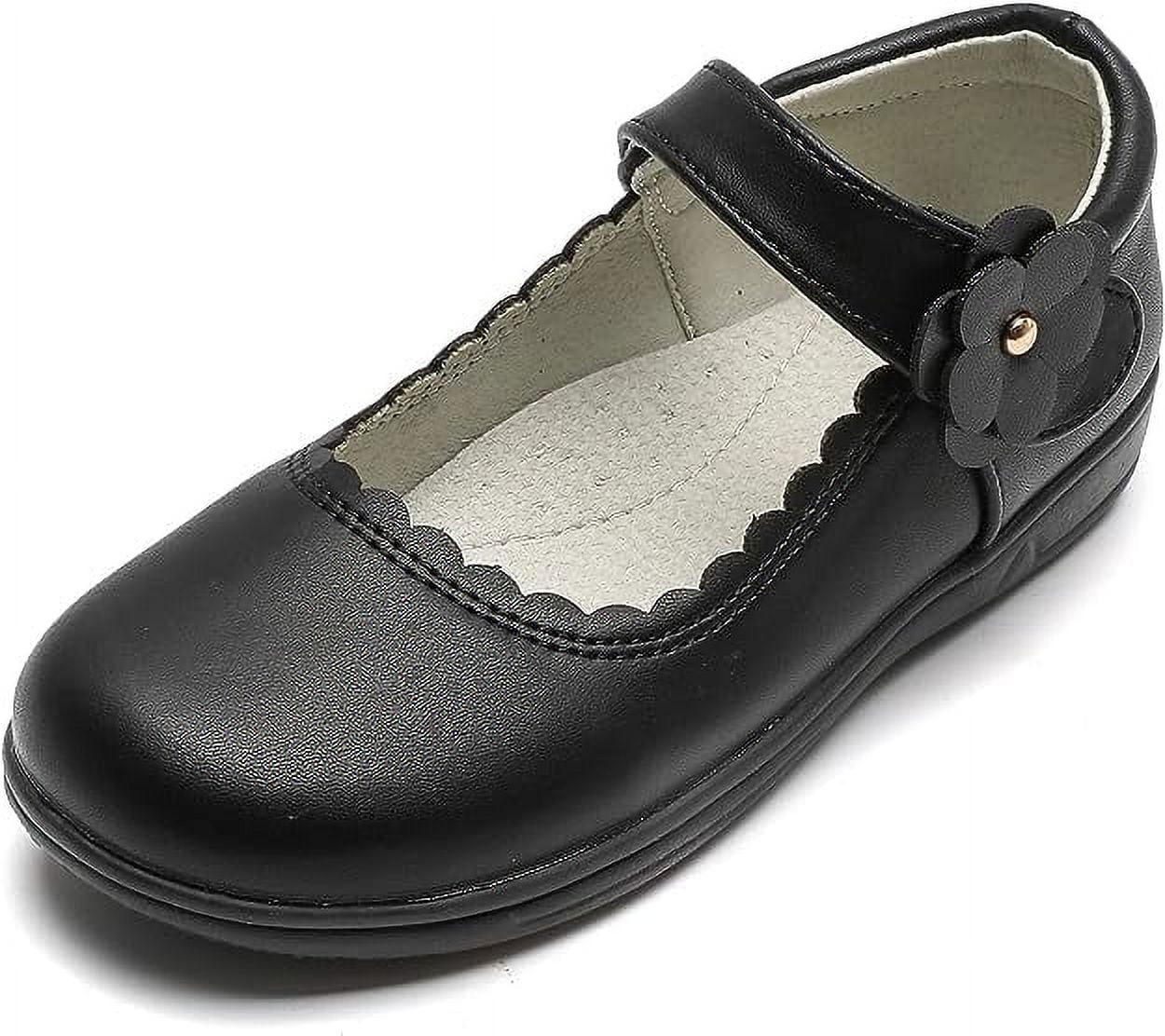 kkdom Girls Dress Shoes Mary Jane Shoes for Girl Ballet Flats Back to ...