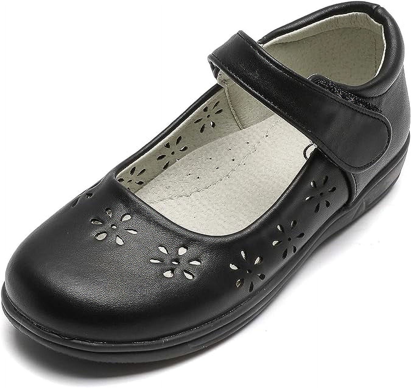 kkdom Girls Dress Shoes Mary Jane Shoes for Girl Ballet Flats Back to ...