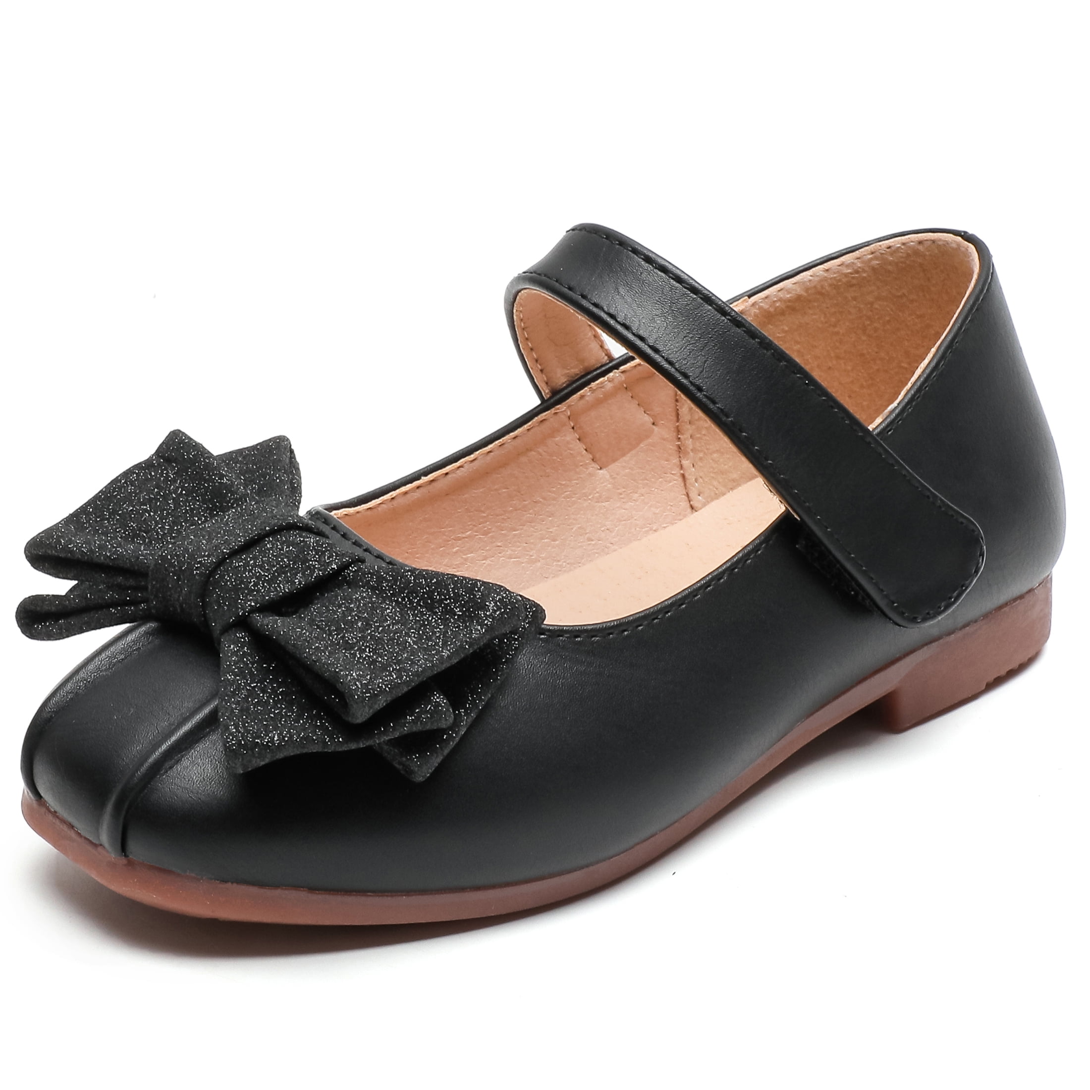 kkdom Girls' Shoes Light Up, Slip-Resistant, Flat Heel Platform Black ...