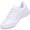 DADAWEN Women's Cheer Shoes White Sneakers Training Competitions Dancing Shoes for 5.5 US ...