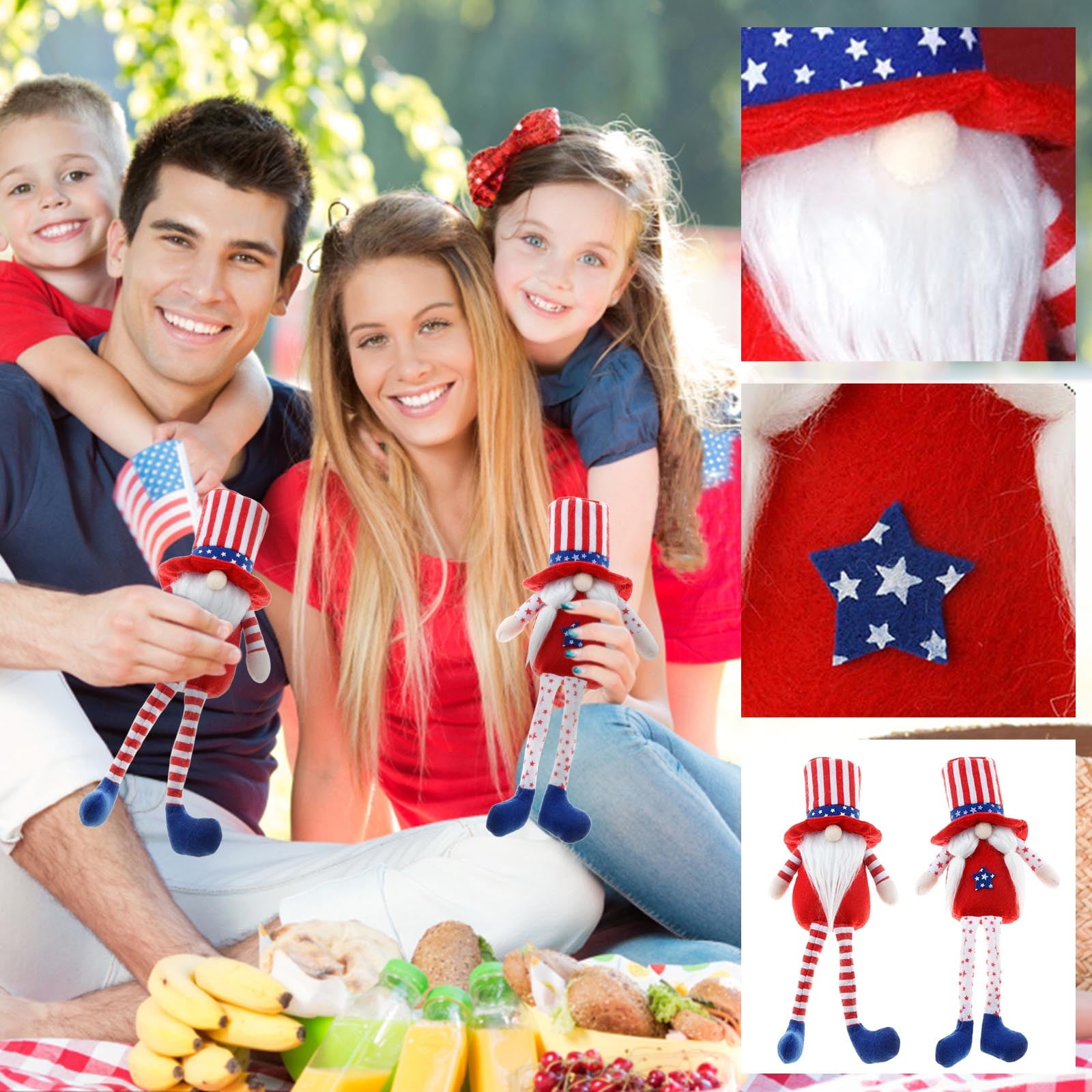 kladzum 4th of July Decorations Independence Day Long-legged Rudolph ...