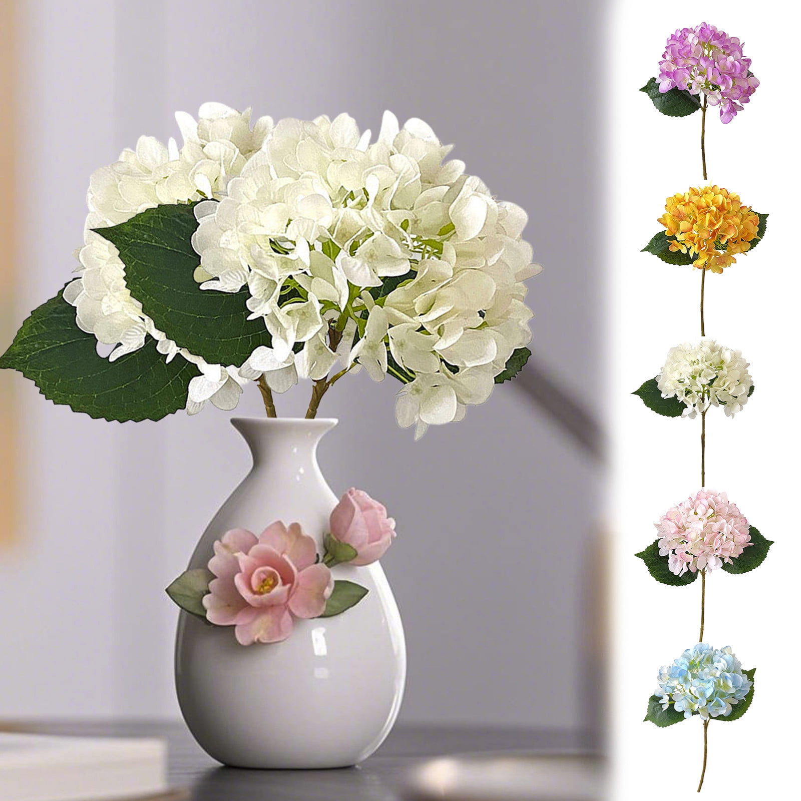 kladzum Artificial Hydrangea Flower Fake Flowers Simulation Plants for ...