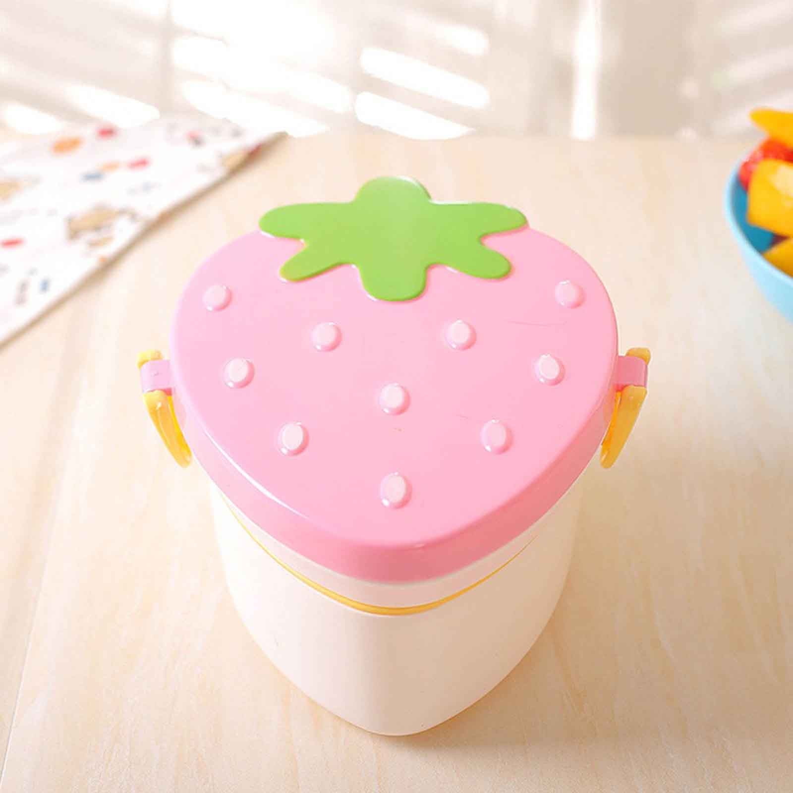 kladzum Bento Box Adult Lunch Box Lunch Box Cute Strawberry Shape Lunch ...