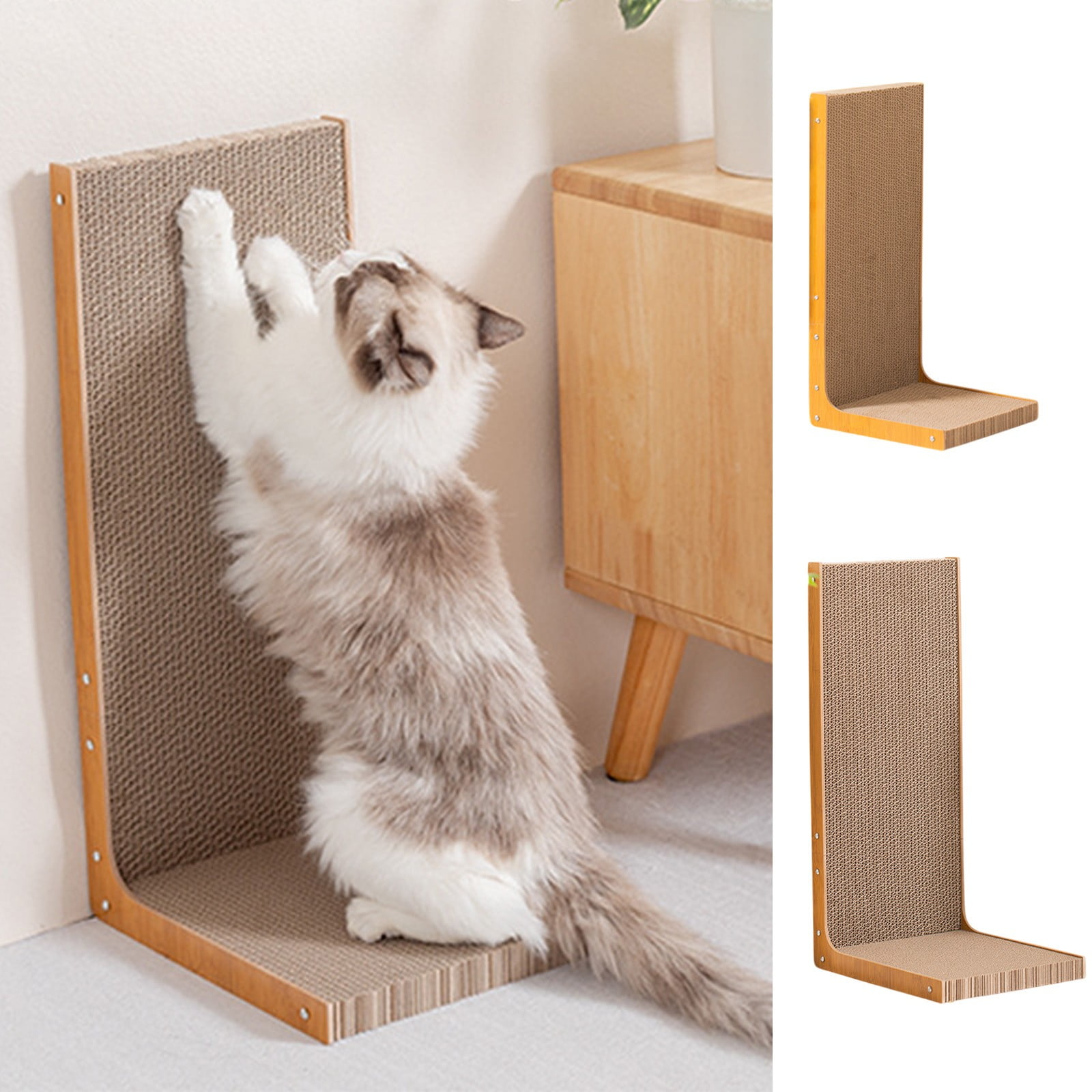 kladzum Cats Scratch Pad L Shaped Cats Scratching Board Vertical ...