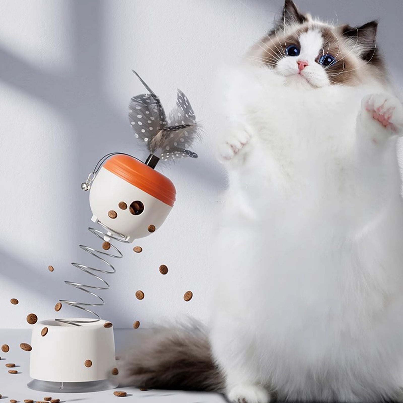 kladzum Cats Toys Radish Teasing Stick Leakage Kittens Toy Feathers ...
