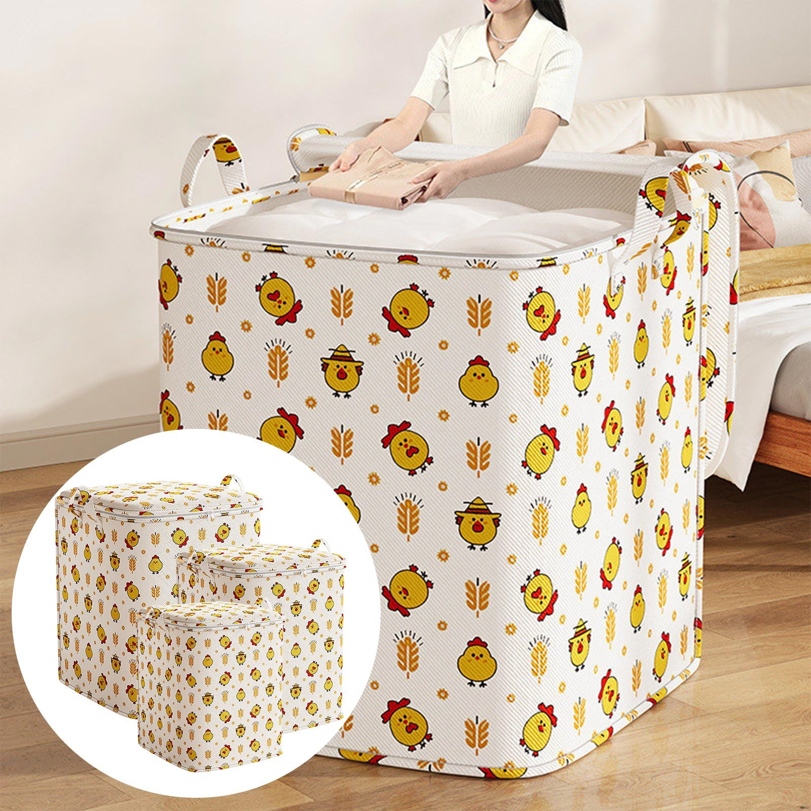 kladzum Clothes Storage, Foldable Thick Fabric Blanket Storage Bags ...
