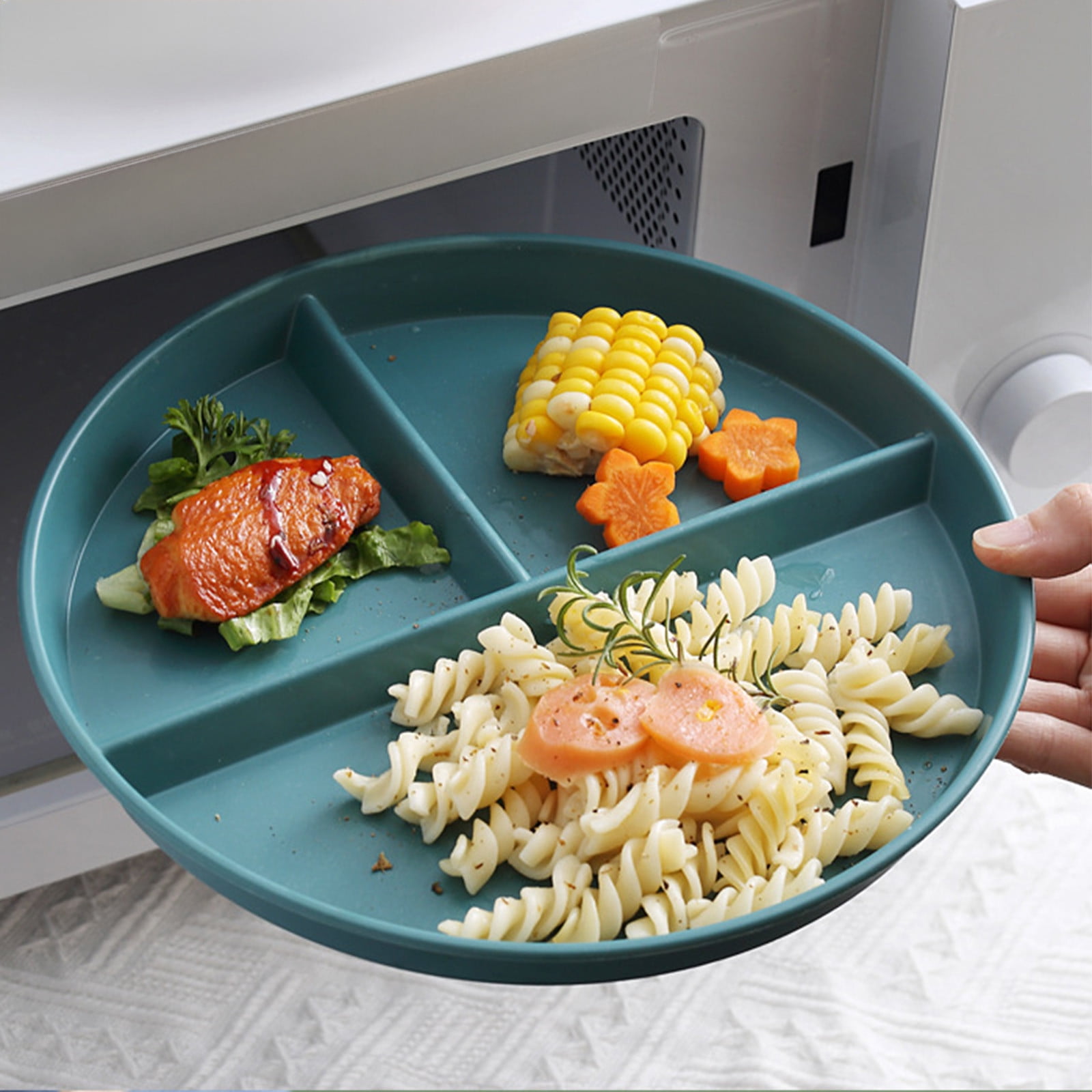 kladzum Divided Plates for Adults, Compartment Plates, Lightweight ...