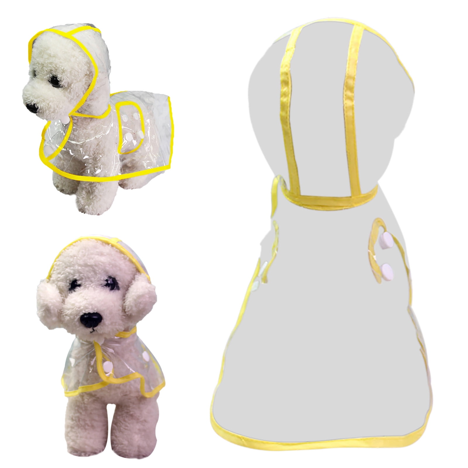 kladzum Dog Coats and Raincoats Transparent Raincoat Yellow Dog ...