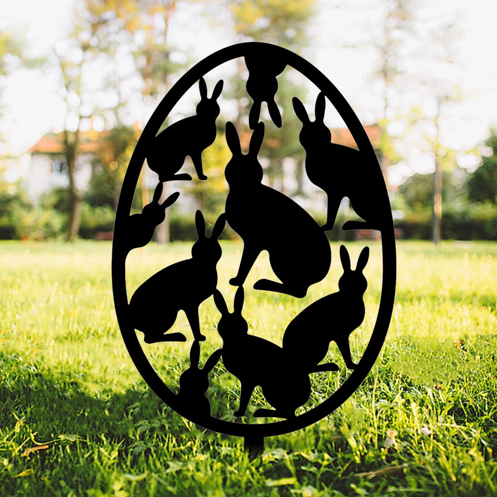 kladzum Easter Eggs Yard Signs with Stakes Cute Eggs Bunny Yard ...