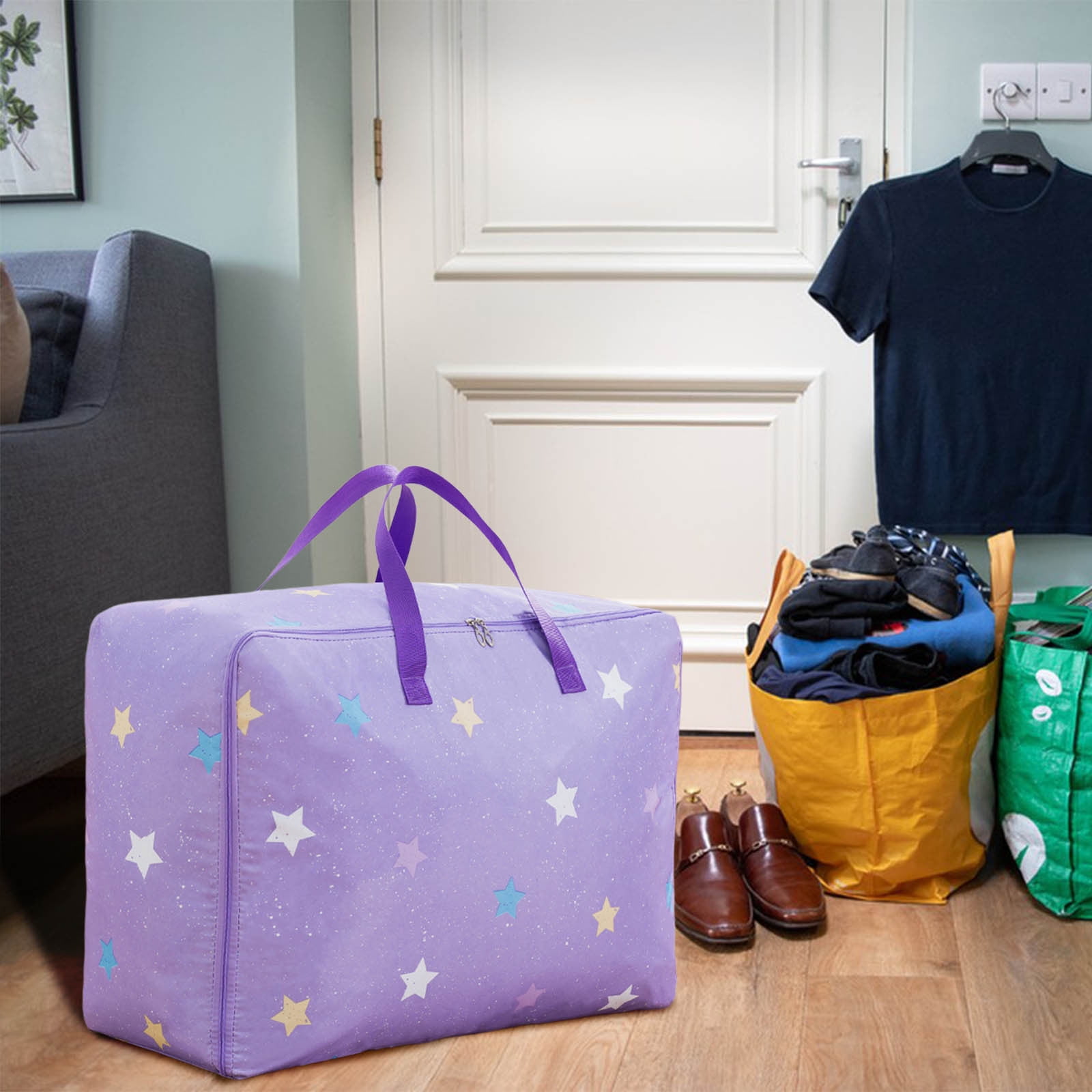 kladzum Extra Large Storage Bags, Moving Bags with Zippers & Carrying ...