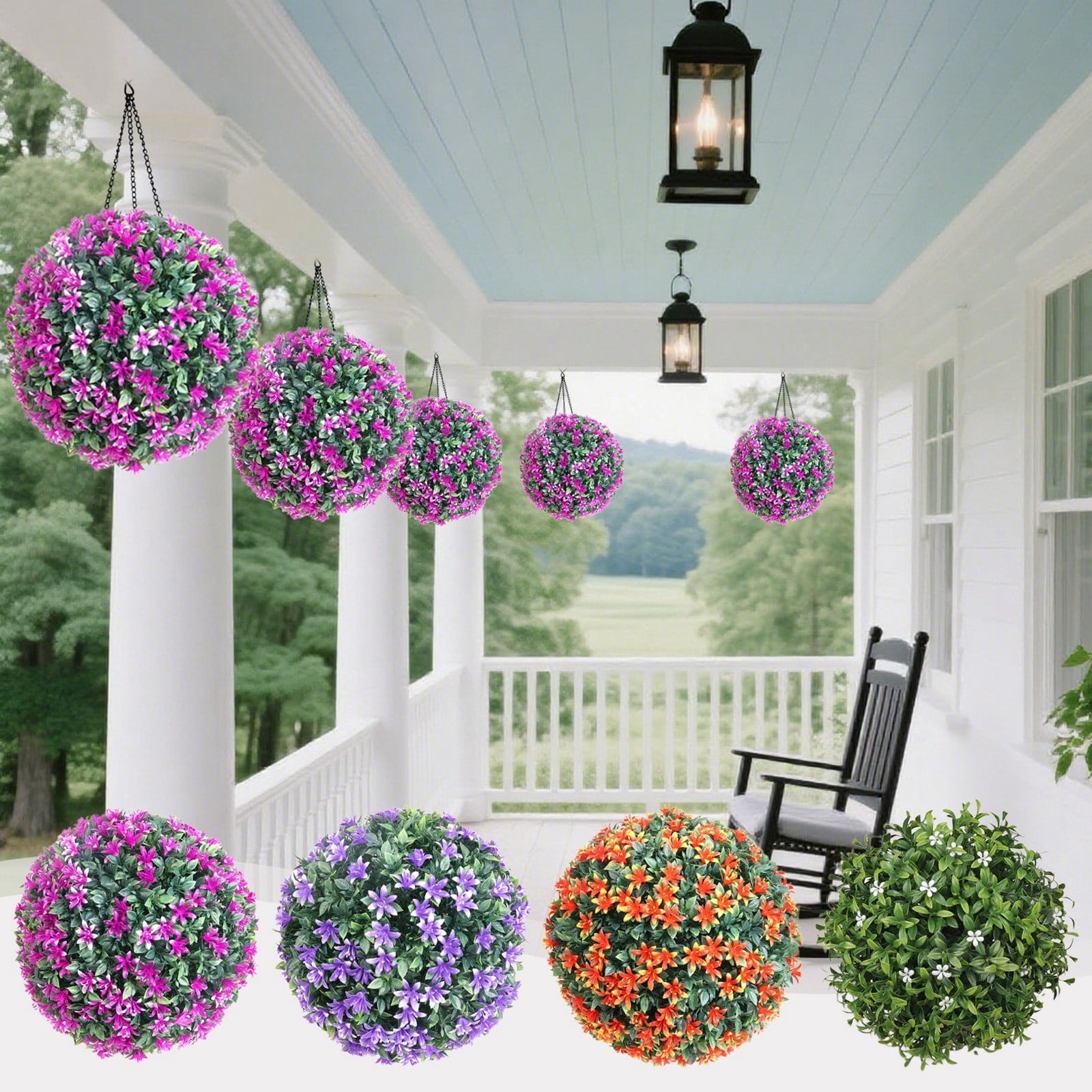 kladzum Flower Balls Christmas Decorations Artificial Plants Fake ...