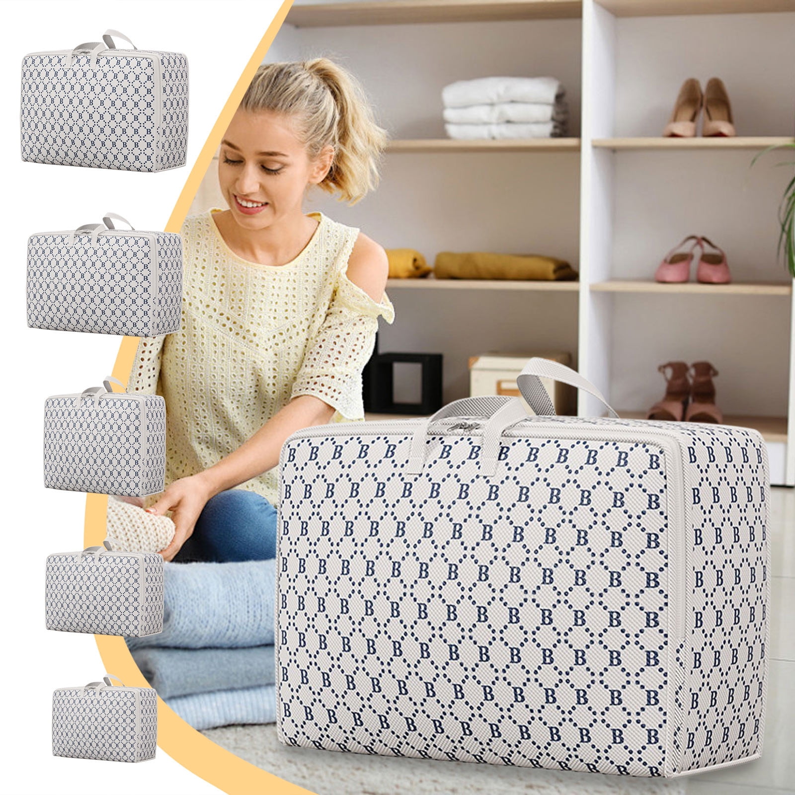 kladzum Heavy Duty Storage with Reinforced Handles Extra Large Storage ...