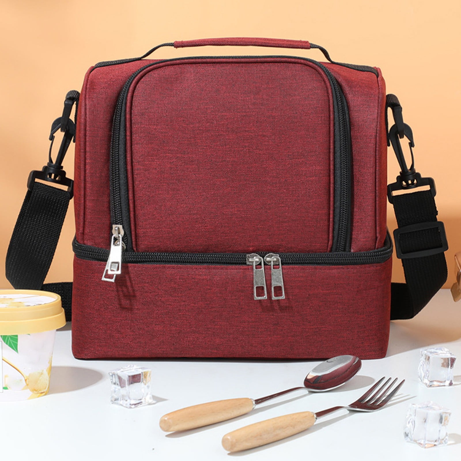 kladzum Insulating Lunch Bag with Waterproof Double Layer for Bento ...