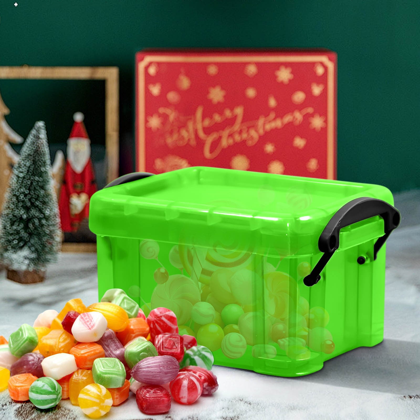 kladzum Mini Small Plastic Storage Box with Locking Lid Clear Plastic ...