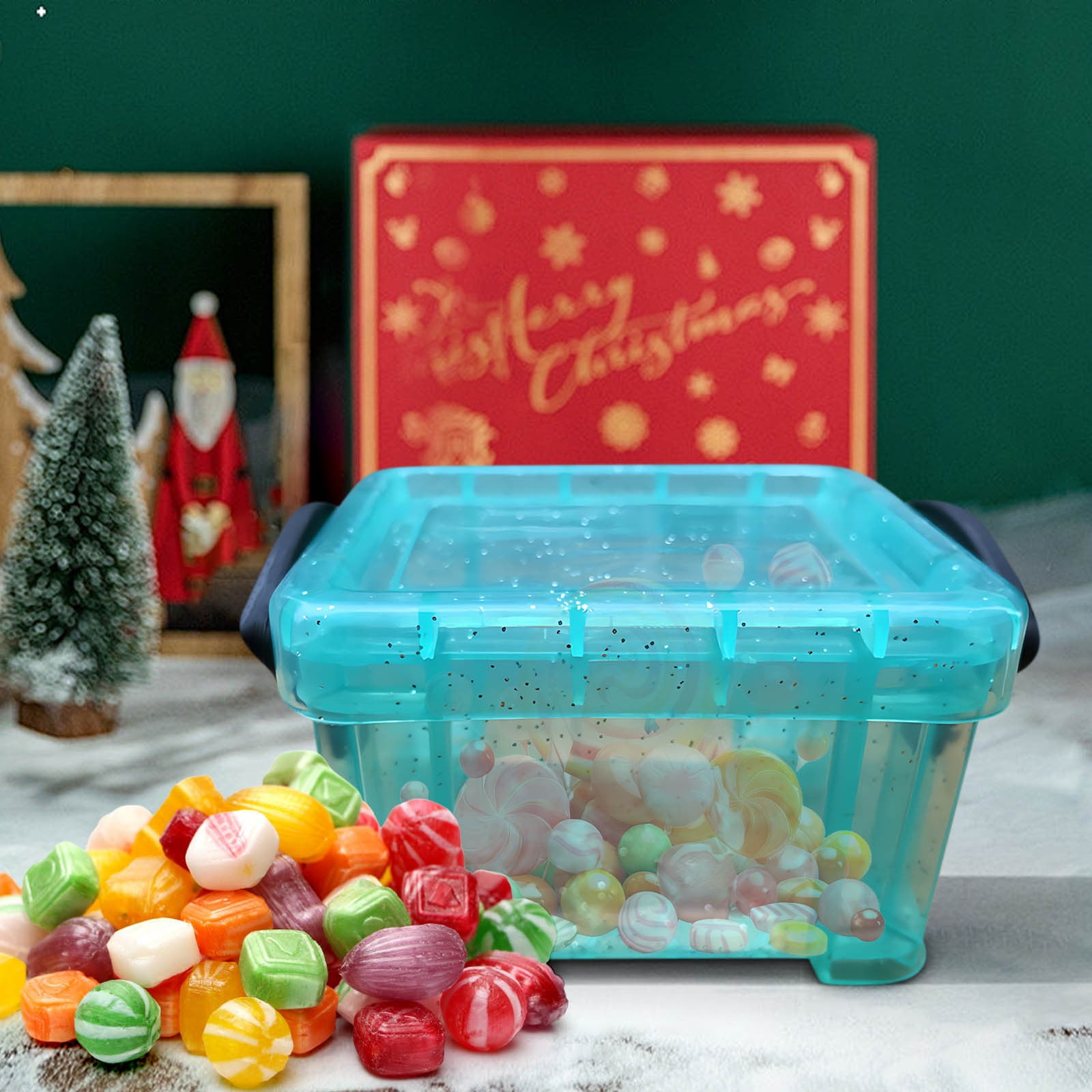 kladzum Mini Small Plastic Storage Box with Locking Lid Clear Plastic ...