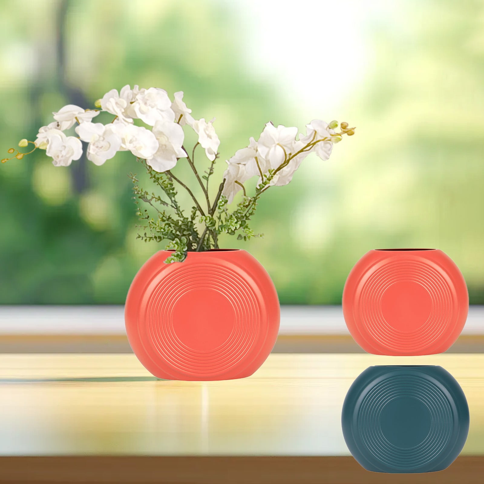 kladzum Plastic Vase Big Belly Flower Arrangement Container Ornament ...