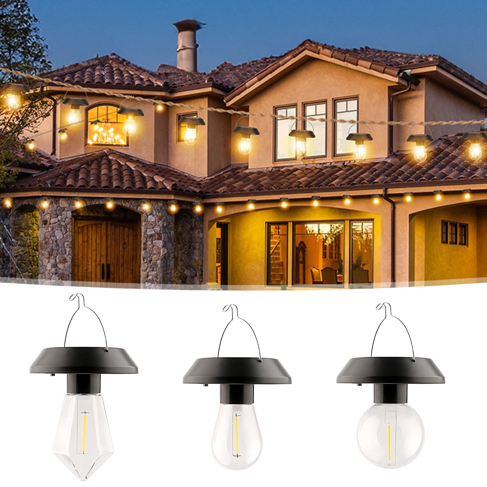 kladzum Solar Lights Outdoor, Solar Small Hanging Lamp Outdoor Pendant ...