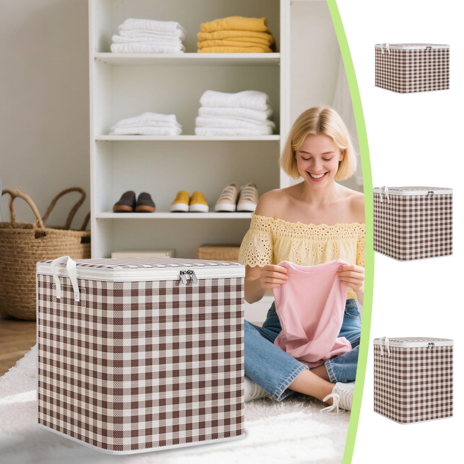 kladzum Storage Bags, Heavy Duty Comforter Clothes Storage Bag with ...