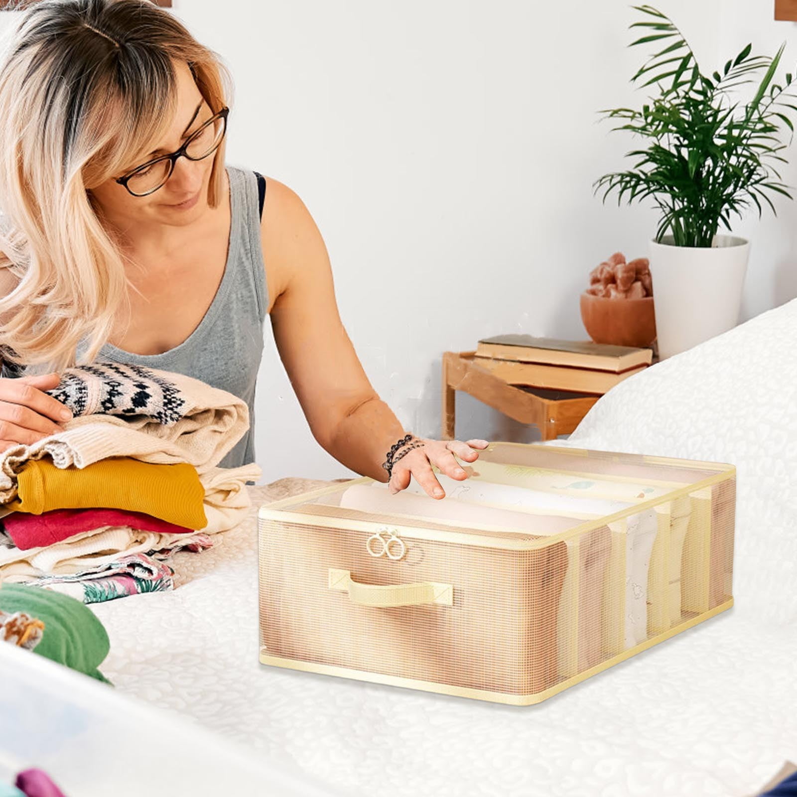 kladzum Storage Box Closet Organizers and Storage Five Compartment ...