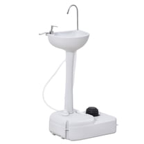 SereneLife Portable Hand Wash Sink, 24L Waste Tank, Rolling Wheels ...