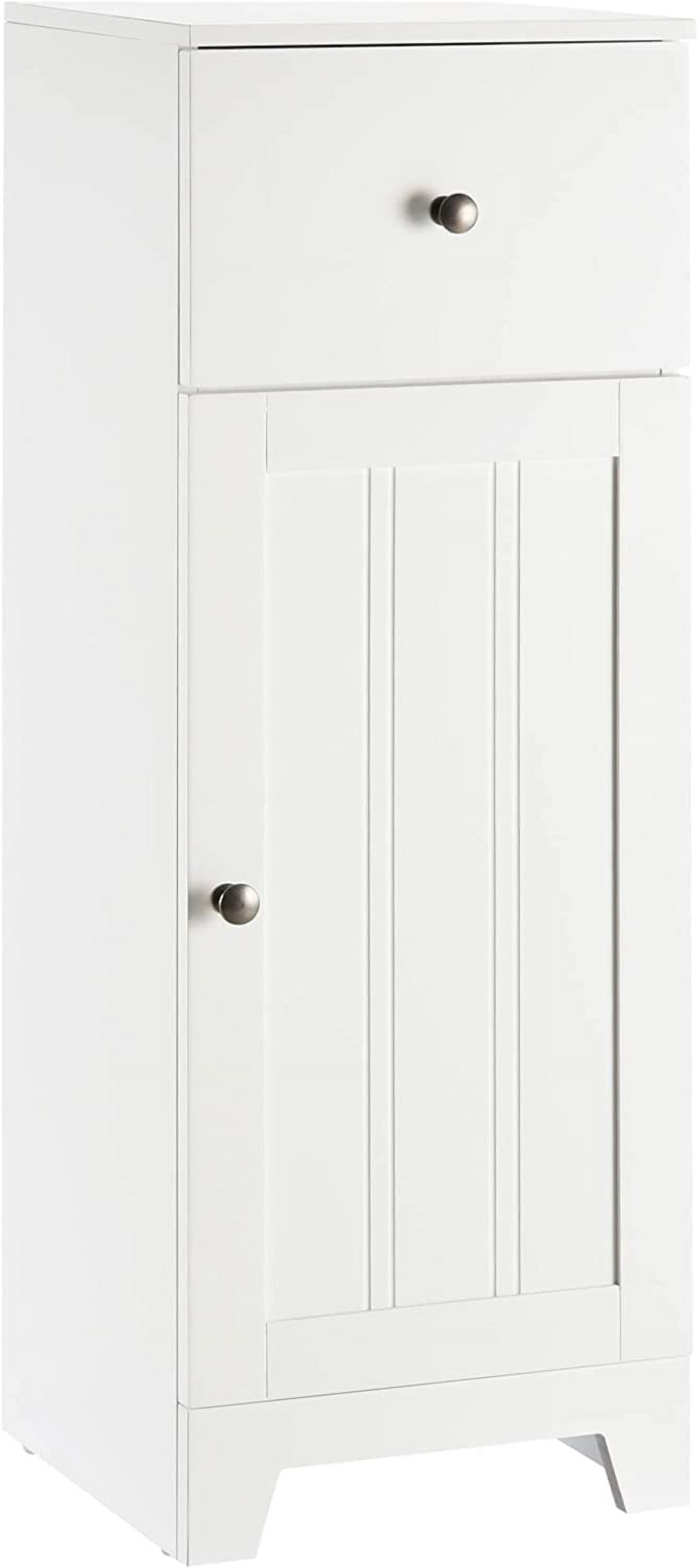 kleankin Short Bathroom Storage Cabinet, Cabinet Organizer with 1 ...
