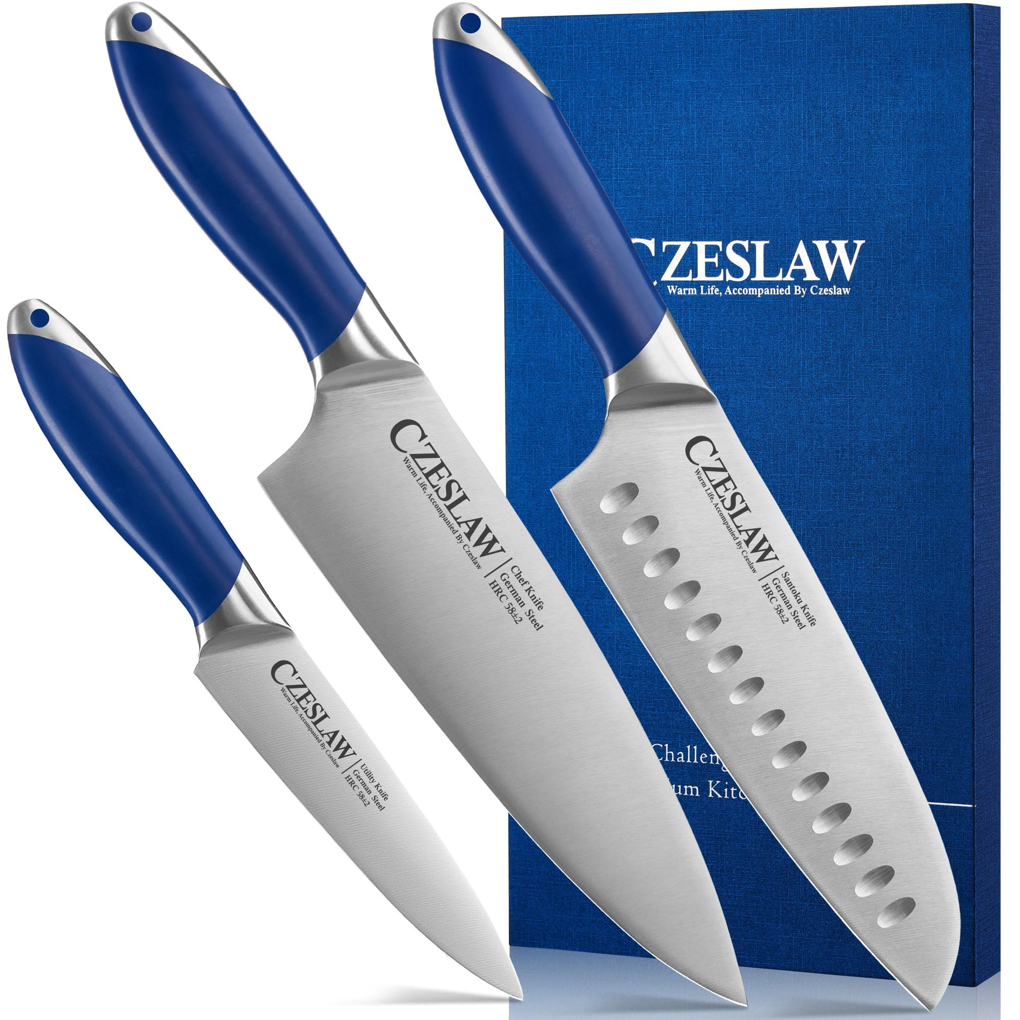 knife set, 3 Piece kitchen knife set - Razor Sharp Professional ...