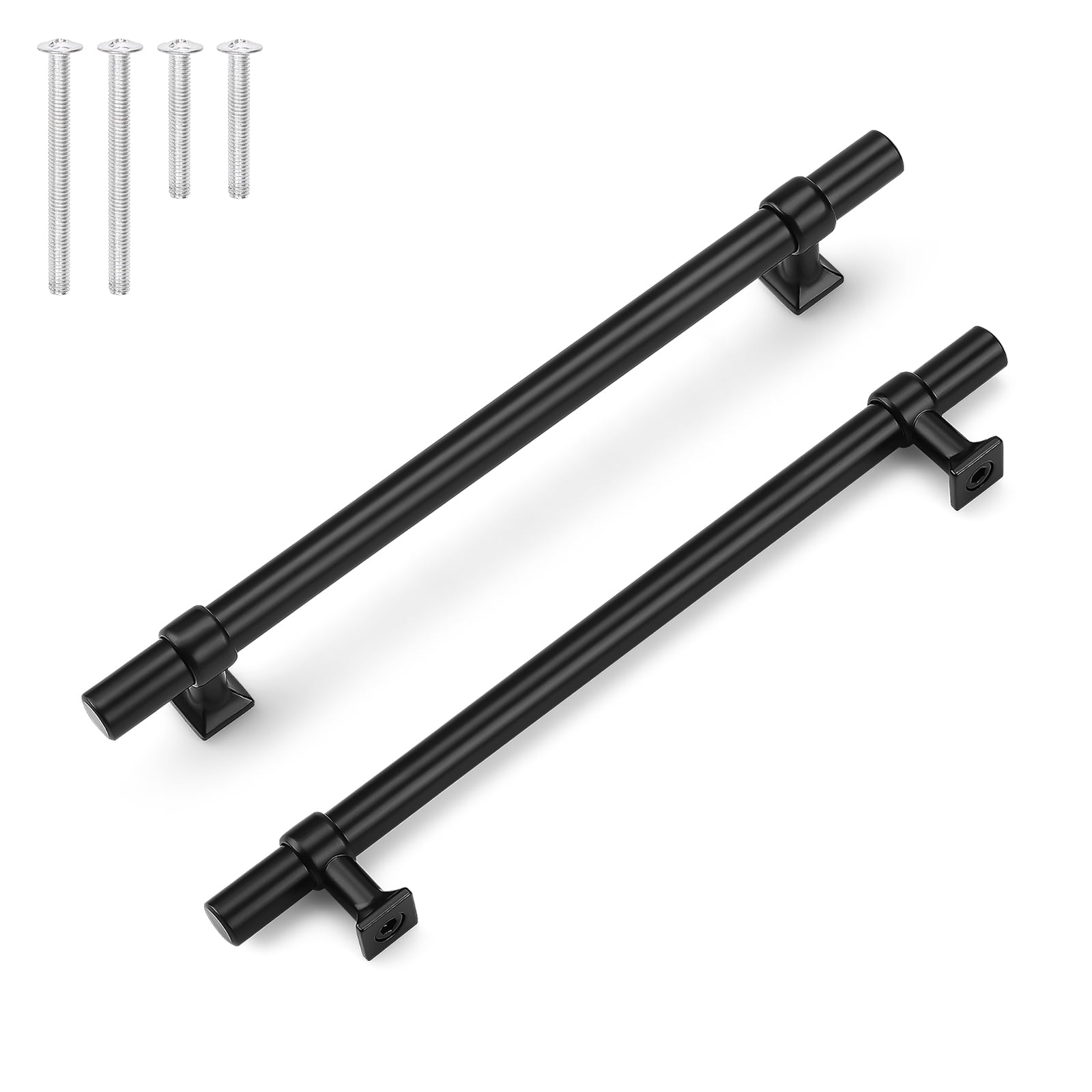 knobelite 1 Pack Black Cabinet Pulls 7.5 inch Stainless Steel Kitchen ...