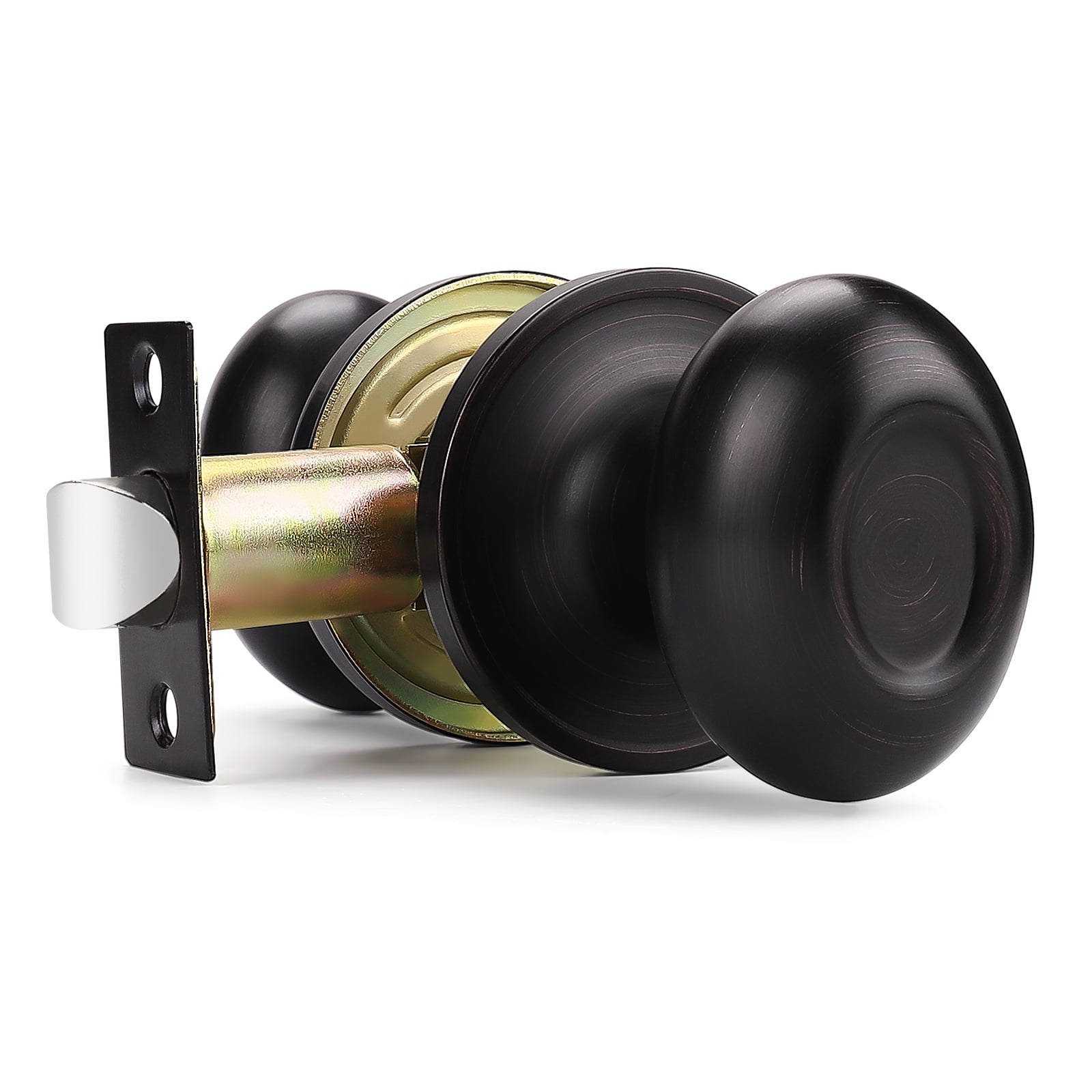 knobelite (1 Pack Oil Rubbed Bronze Door Knobs Egg Style, Oval Shaped ...