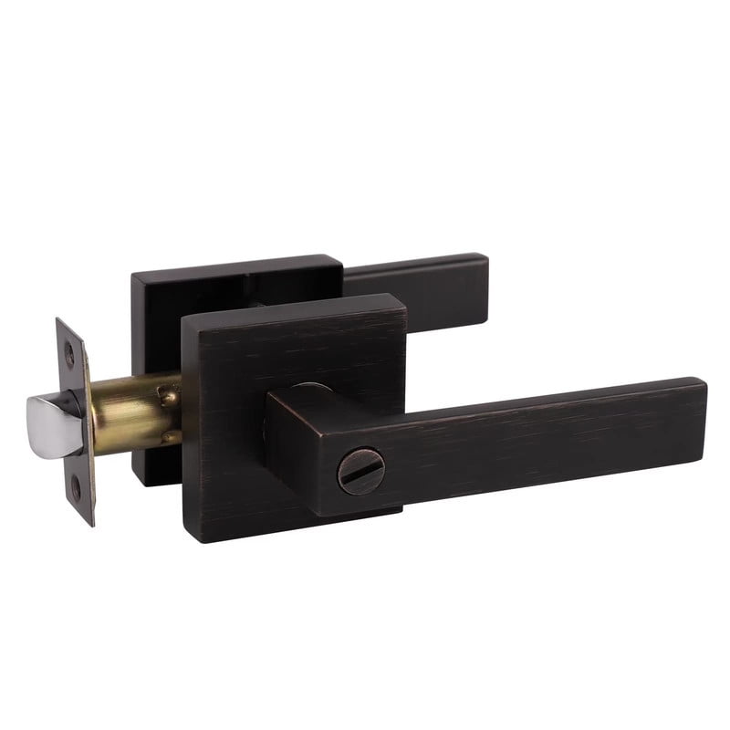 knobelite (10 Pack Privacy Door Lever, Locking Inside Door Handle Set ...
