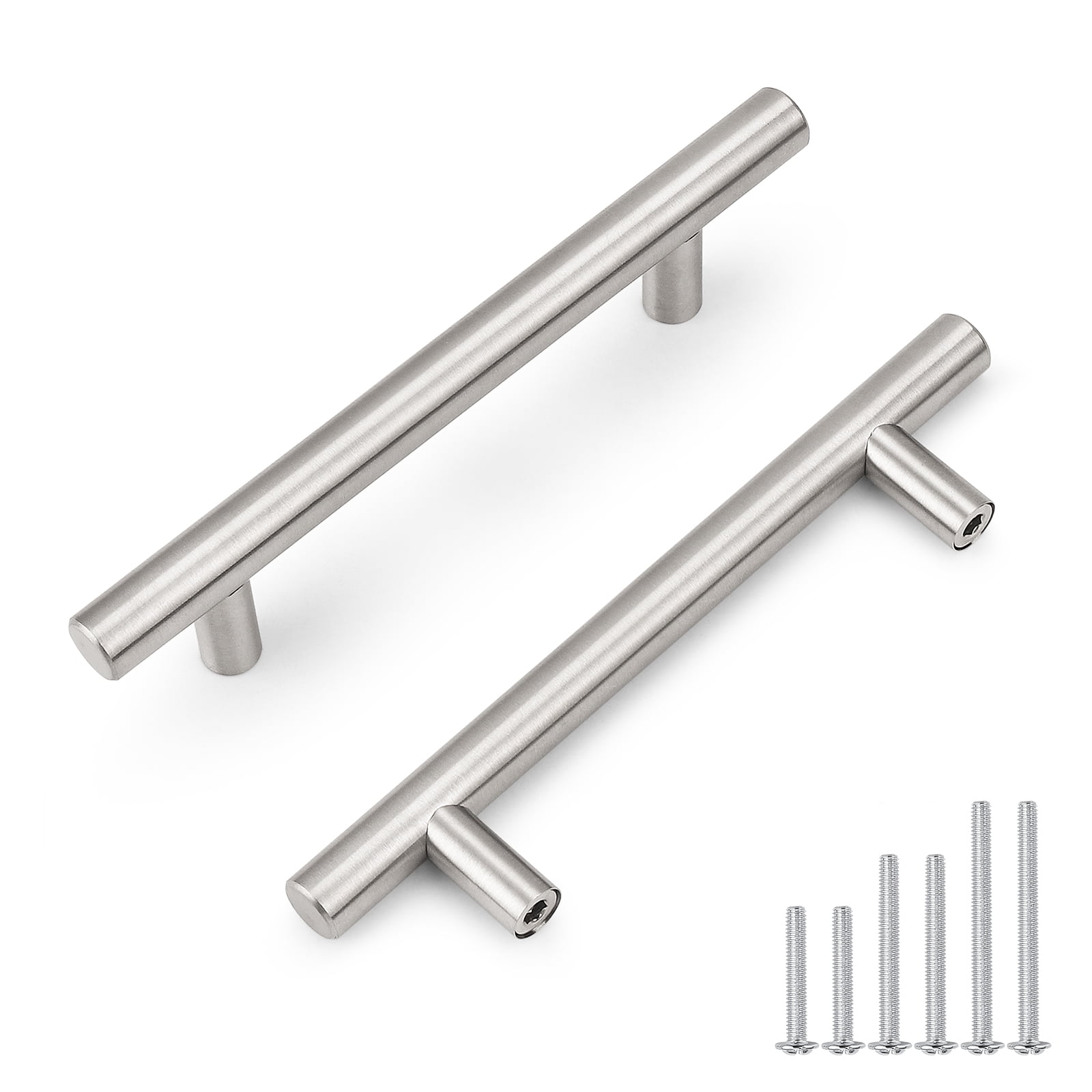 knobelite 12 Pack 96mm(3.75inch) Hole Centers Cabinet Handles Brushed ...