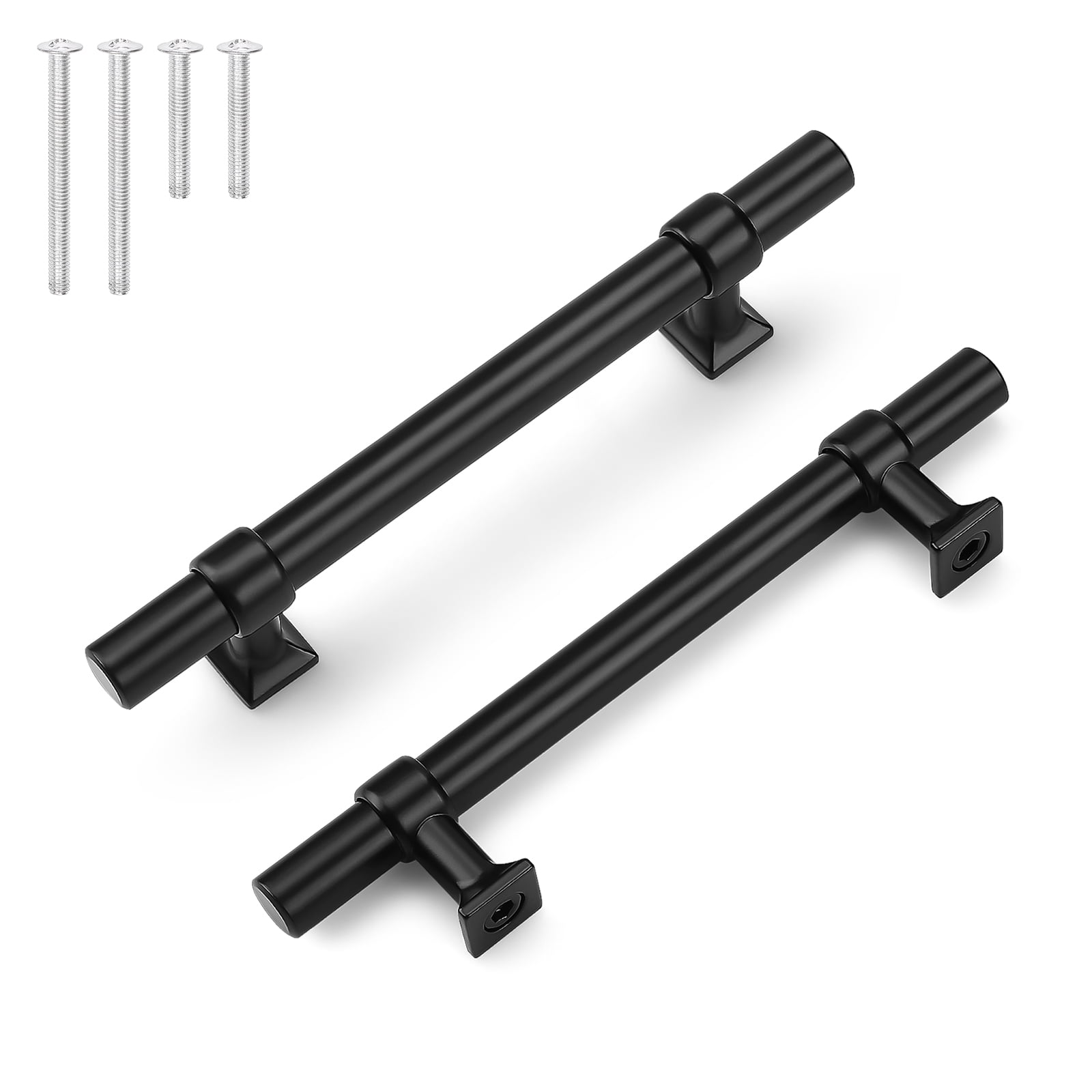 knobelite 20 Pack Black Cabinet Pulls 4 inch Stainless Steel Kitchen ...