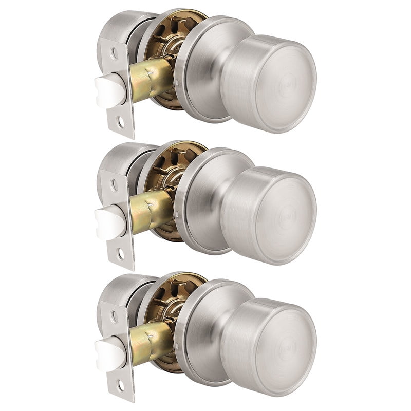 knobelite 3 Pack Passage Door Knob, Interior Keyless Knob for Closet ...