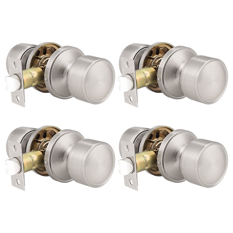 knobelite 4 Pack Passage Door Knob, Interior Keyless Knob for Closet ...