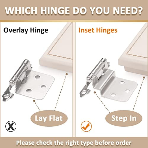 knobelite 5 Pair (10 Pack) Decorative Self Closing Cabinet Hinges Satin ...