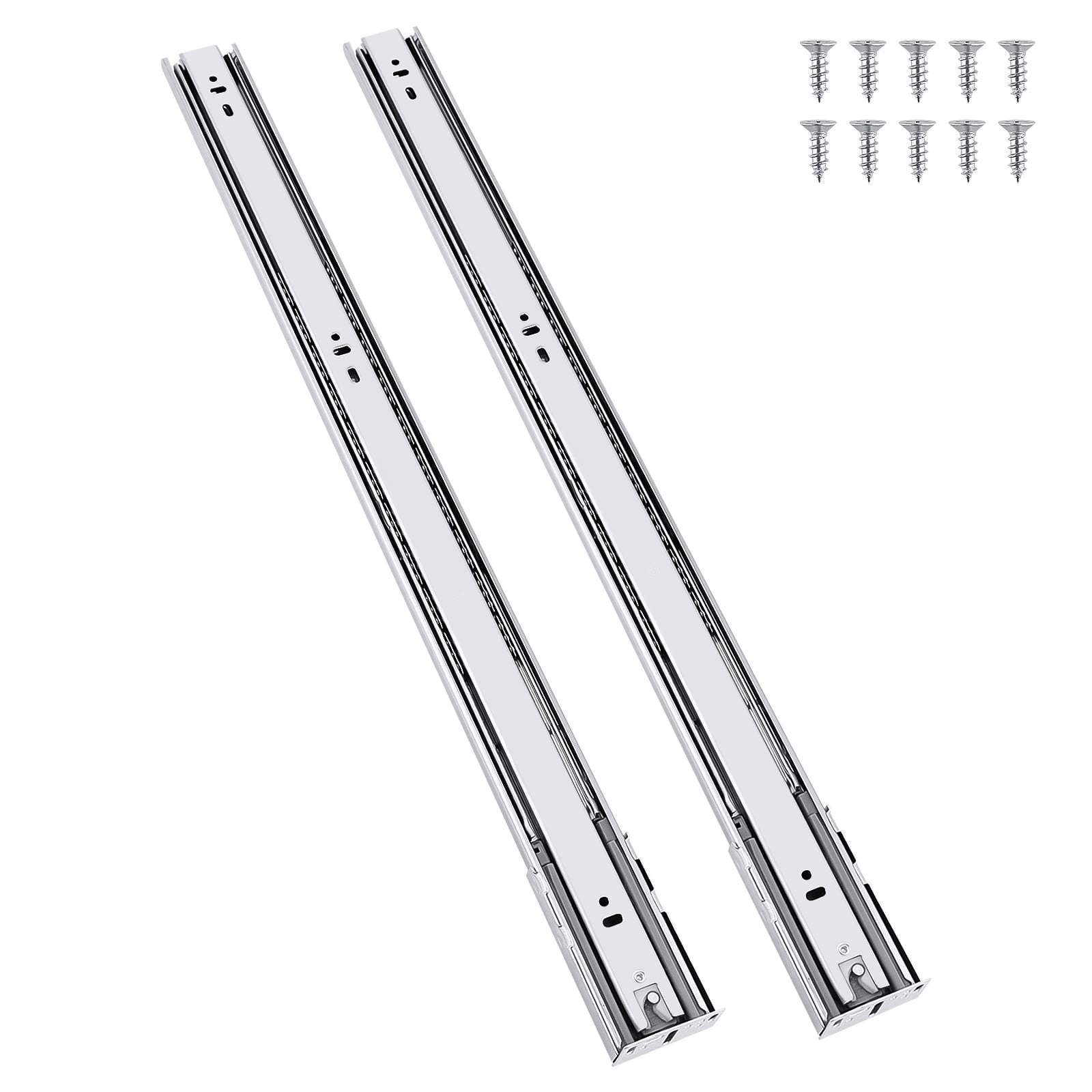 knobelite 5 Pair 24 Inch Soft Close Side Mount Drawer Slides, 3 Folds ...