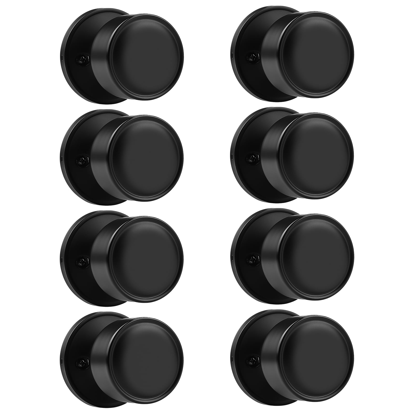 knobelite (8 Pack) Dummy Knob Black Closet Door Knobs Single Side Non ...
