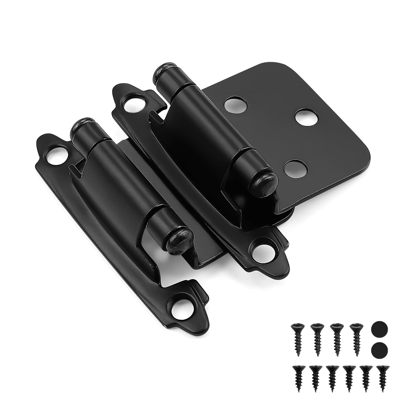 knobelite Black Cabinet Hinges for Kitchen Cabinets (40 Units -20 Pairs ...