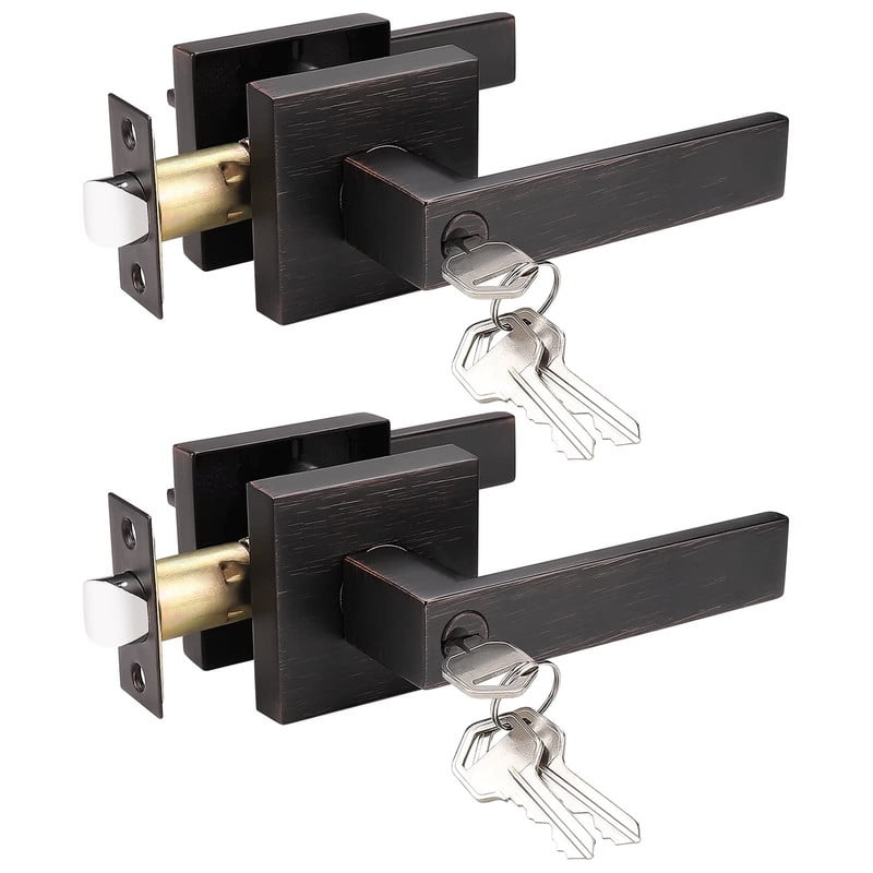 knobelite Hardware(2 Pack) Door Entry Lever Lockset, Keyed Alike Door ...