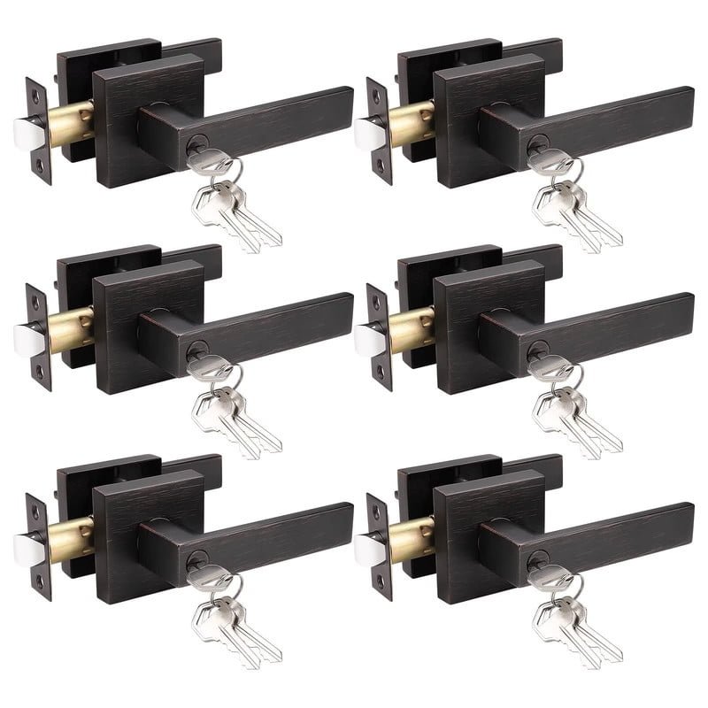 knobelite Hardware(6 Pack) Door Entry Lever Lockset, Keyed Alike Door ...
