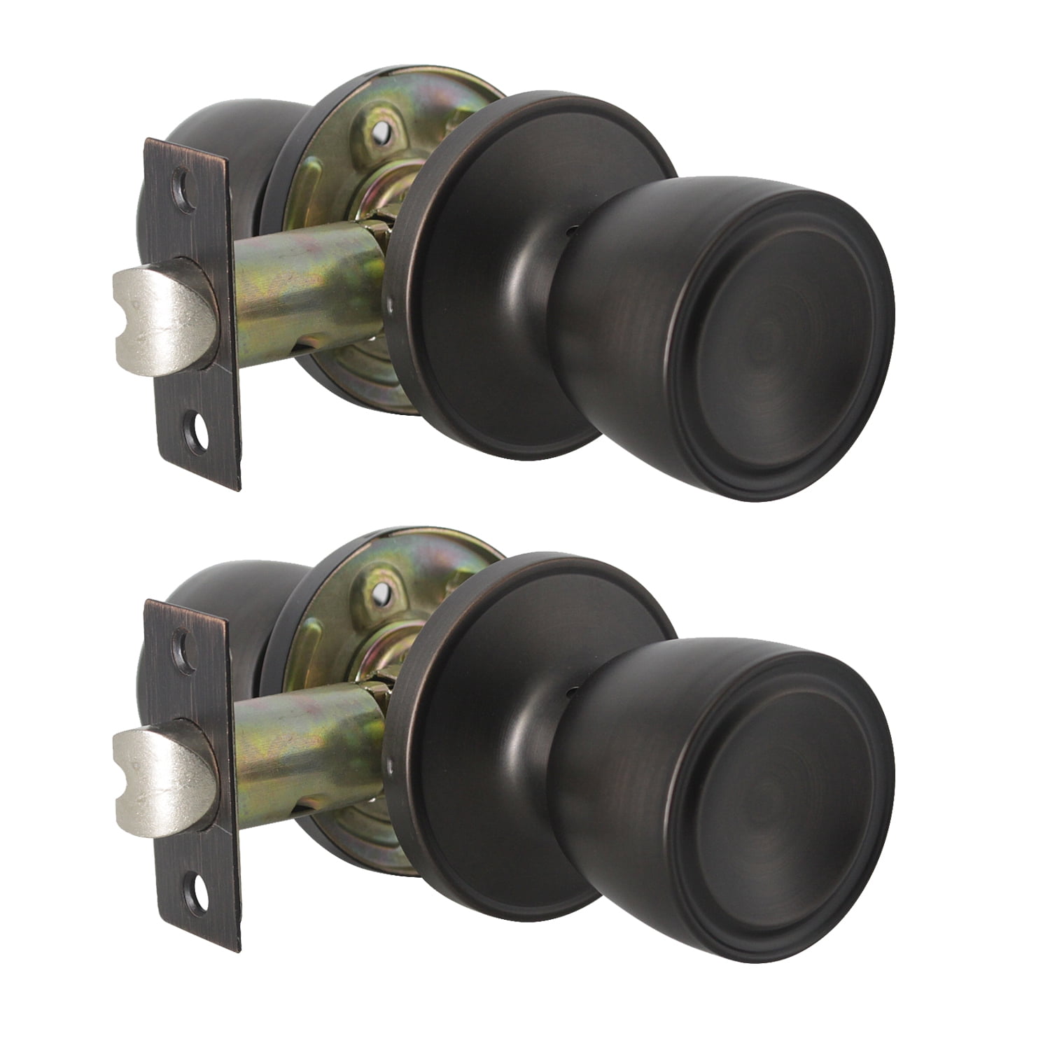 knobelite Oil Rubbed Bronze Door Knobs Tulip Style (2 Pack) Passage ...