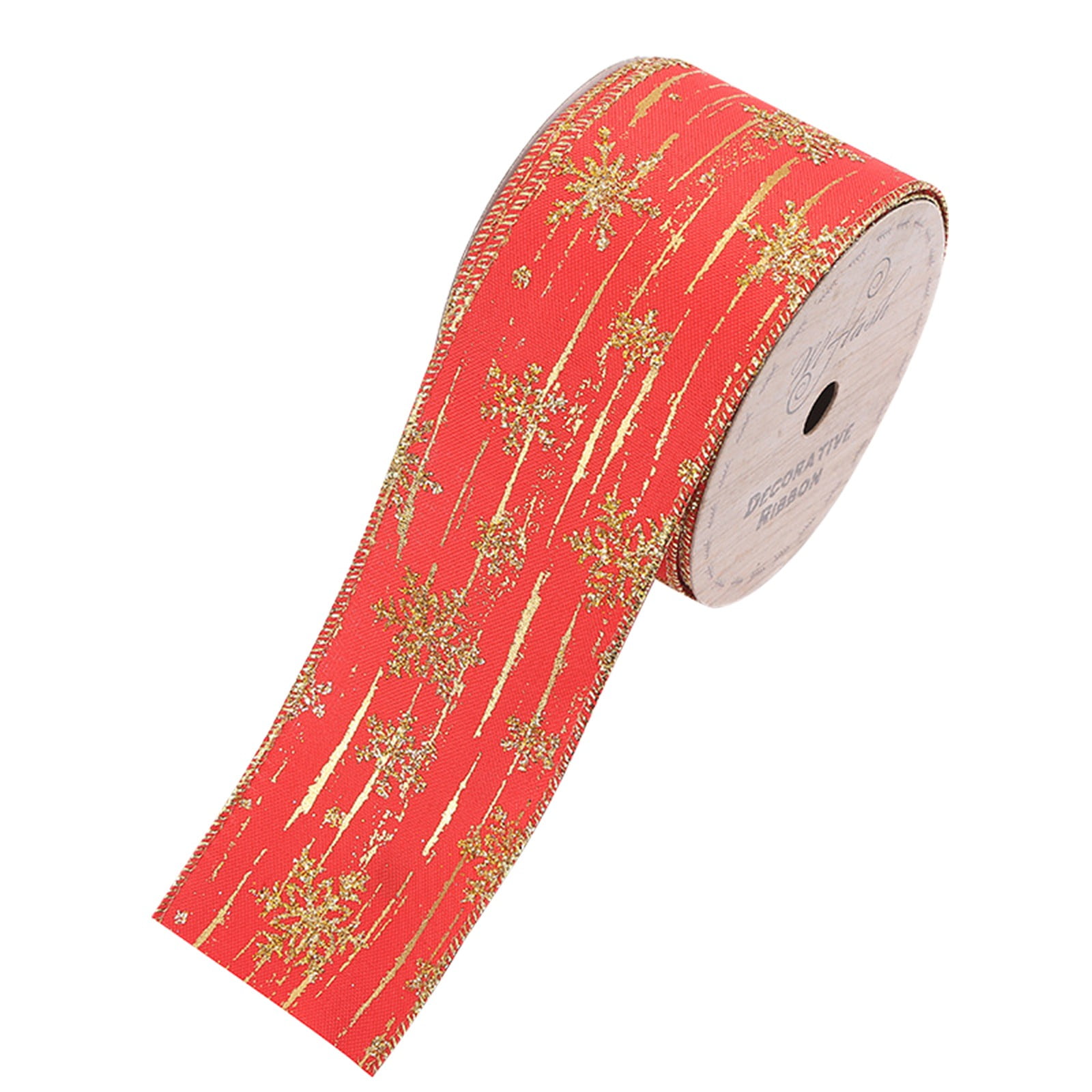 knqrhpse Christmas Decorations Indoor Snowflake Glitter Satin Wired ...