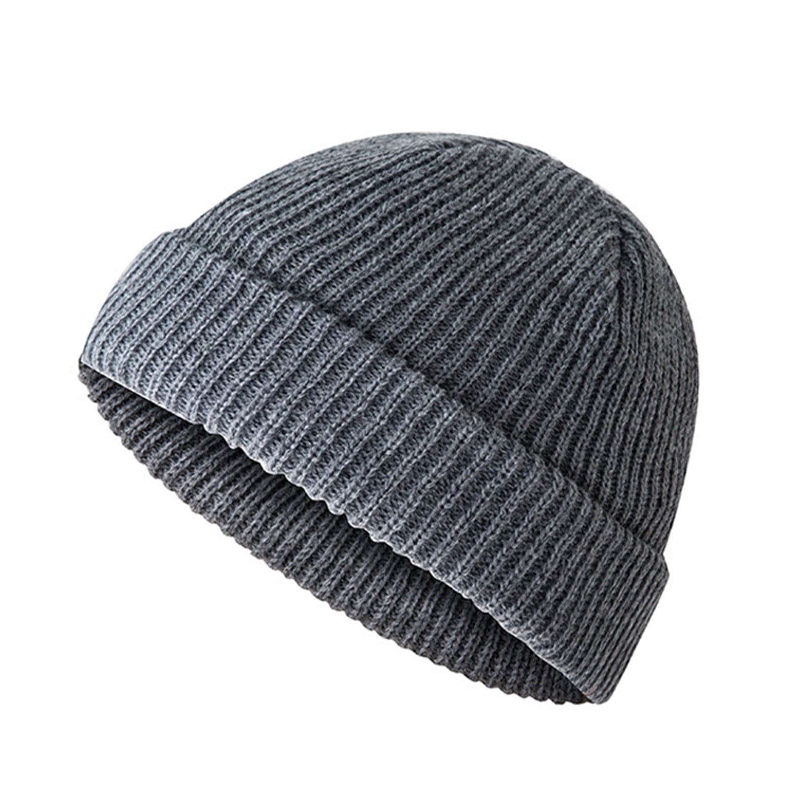knqrhpse Classic Men's Warm Winter Hats Acrylic Knit Cuffed Beanie Cap ...