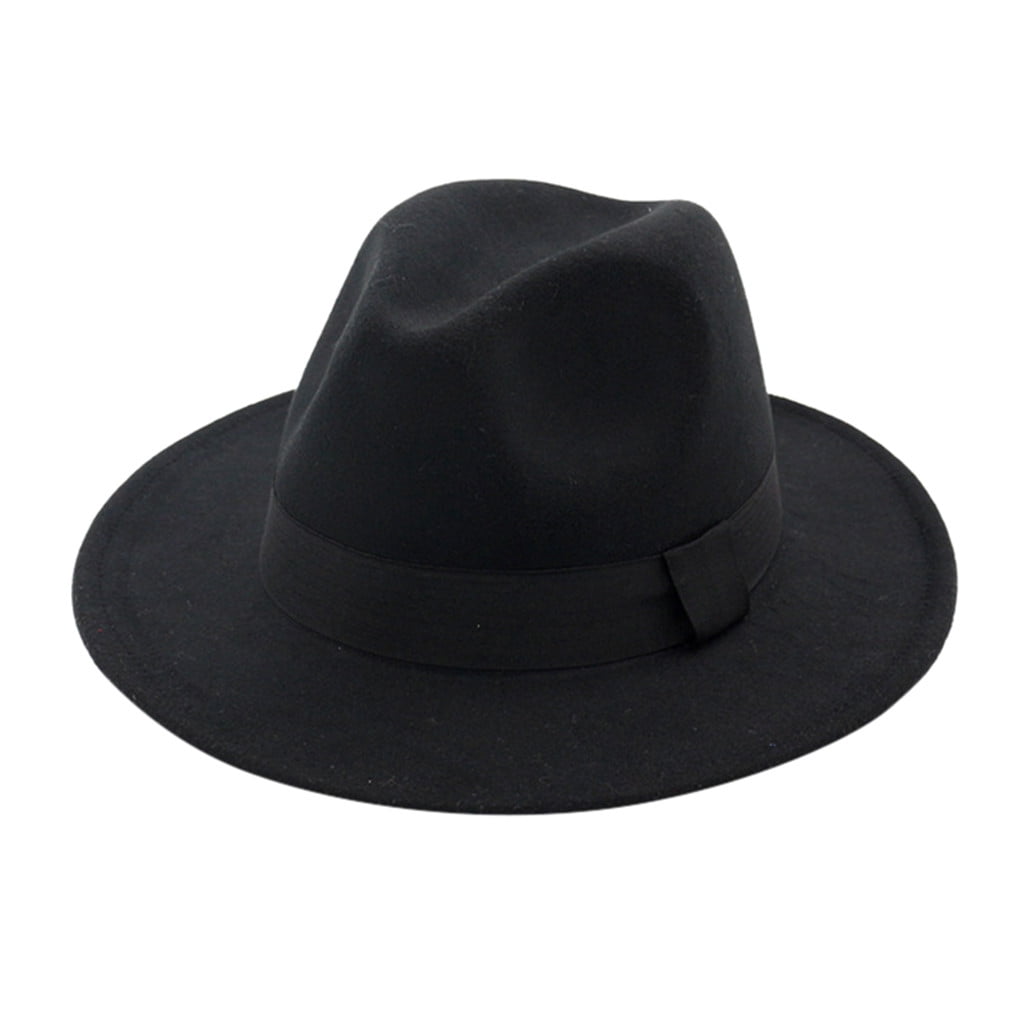knqrhpse Fedora Hat Men Felt Panama Jazz Hat Women Classic Manhattan ...