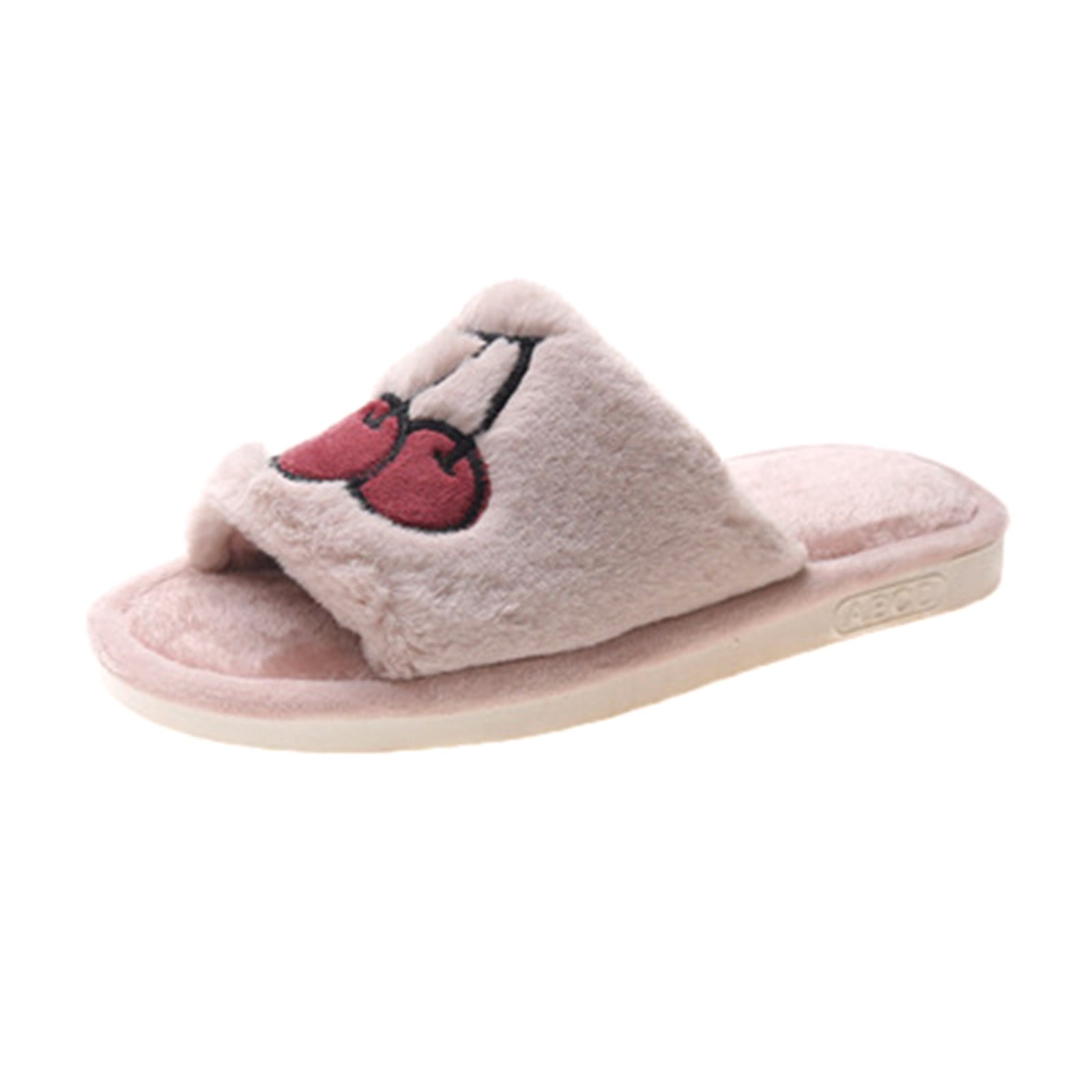 knqrhpse Slippers for Women,Fashion Cute Cartoon Fruit Plush Shoes ...