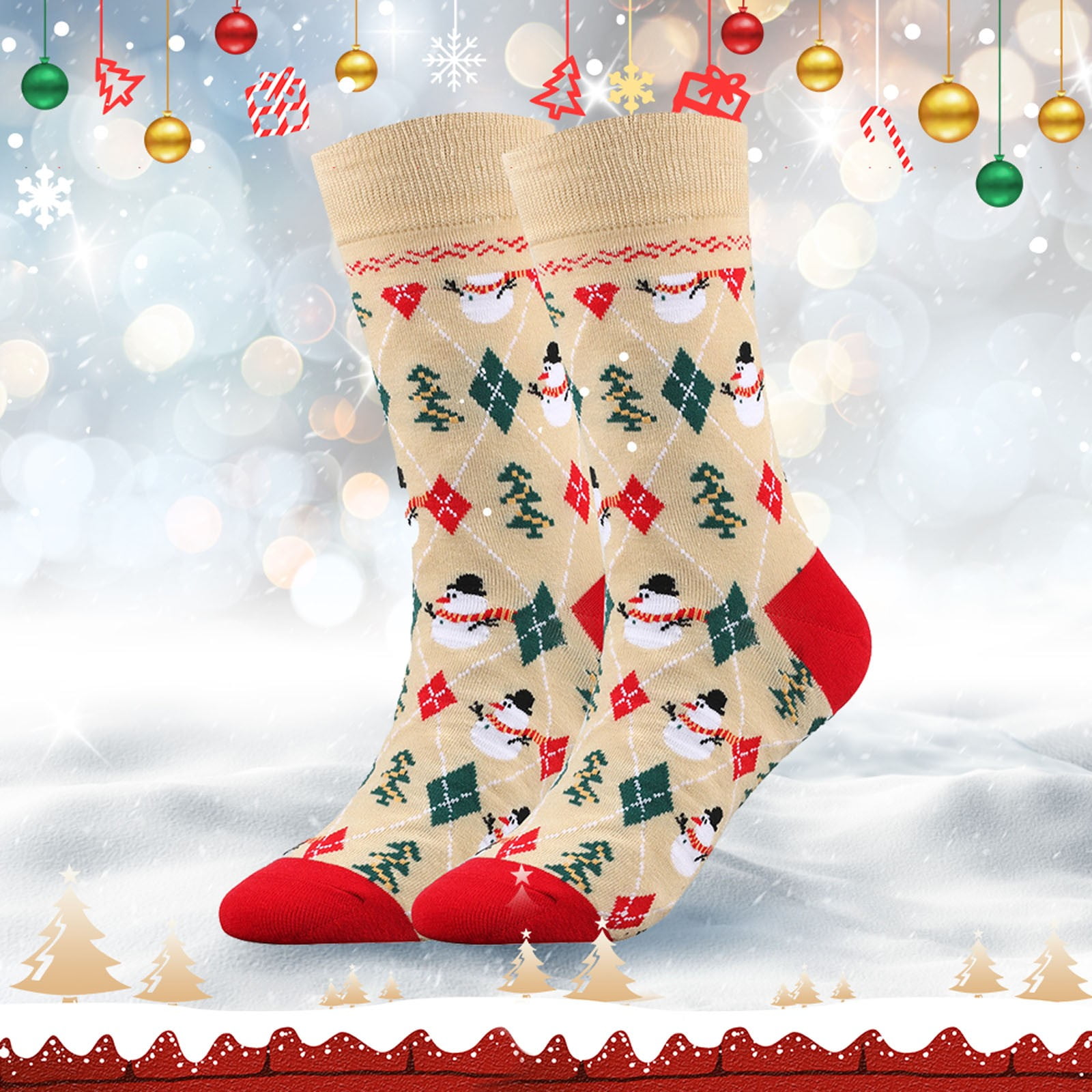 knqrhpse Socks For Women Fuzzy Socks Christmas Socks For Men Women Fun ...