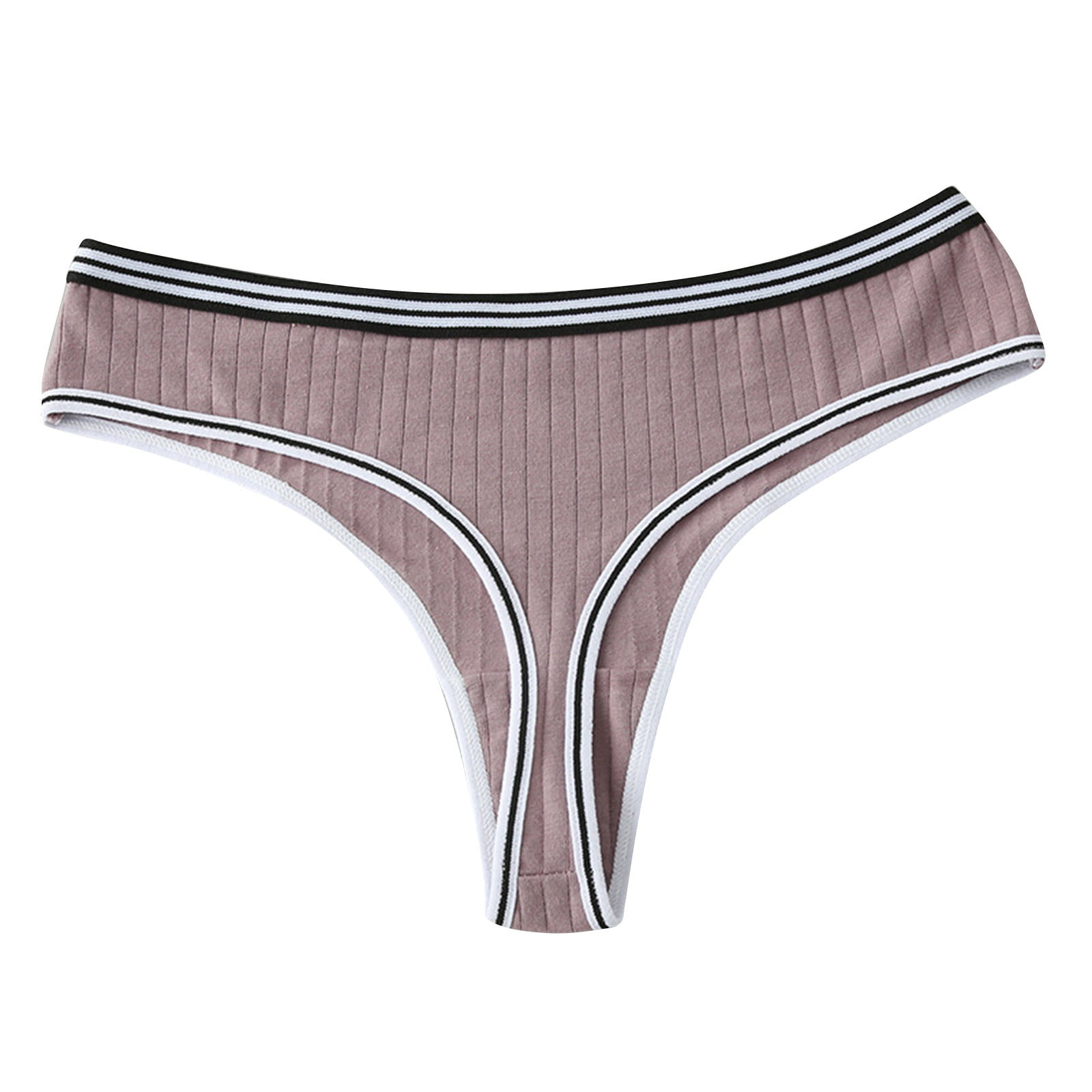 knqrhpse Thongs for Women Thong Bikini Womens Striped Belt Low Waist ...